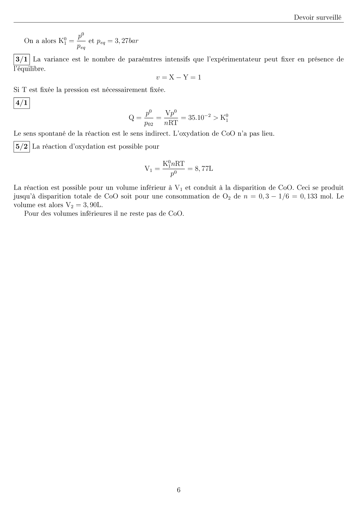 Corrigé devoir 5 - AlloSchool