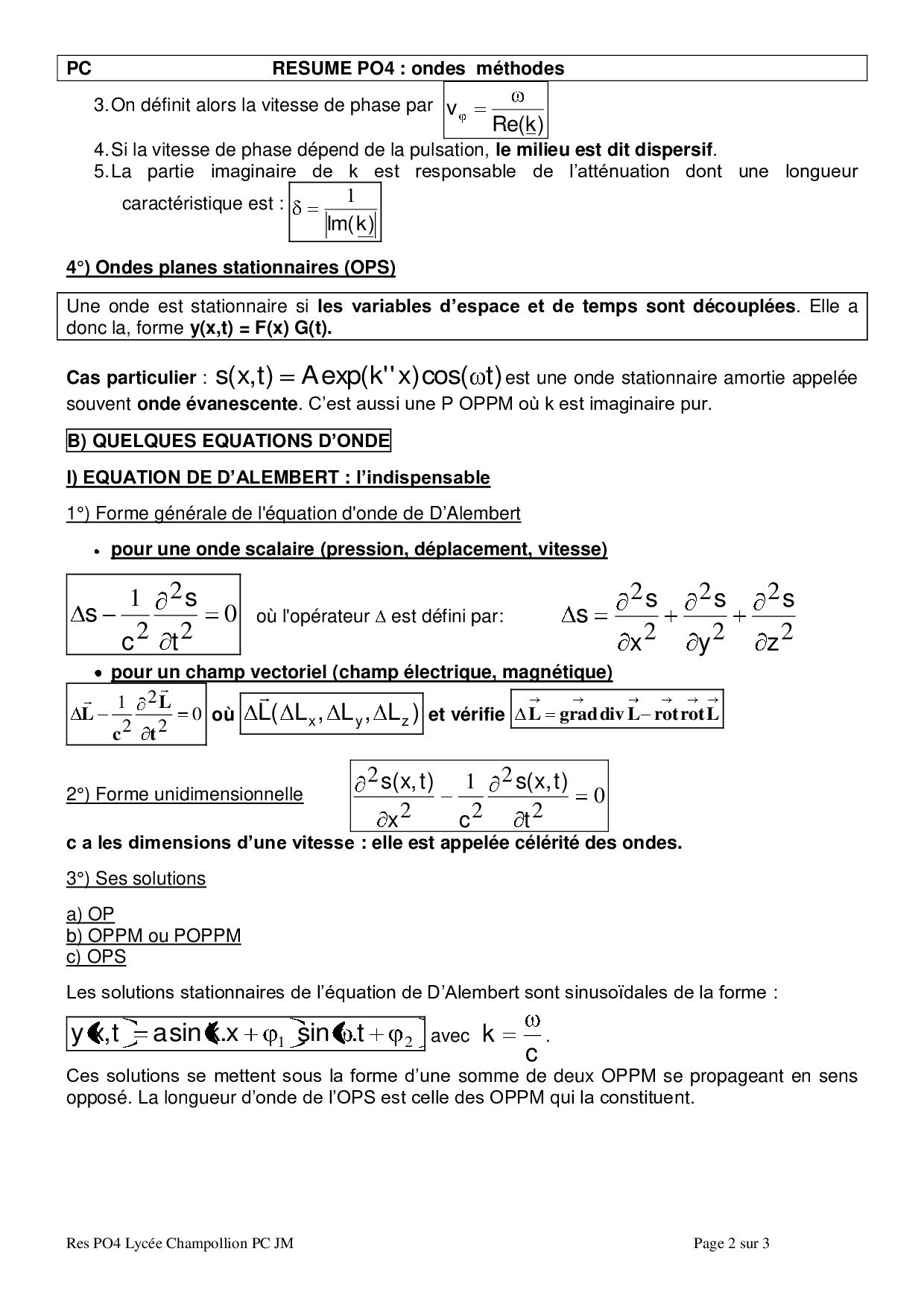 Résumé physique des ondes 4 : Synthèse des ondes - AlloSchool