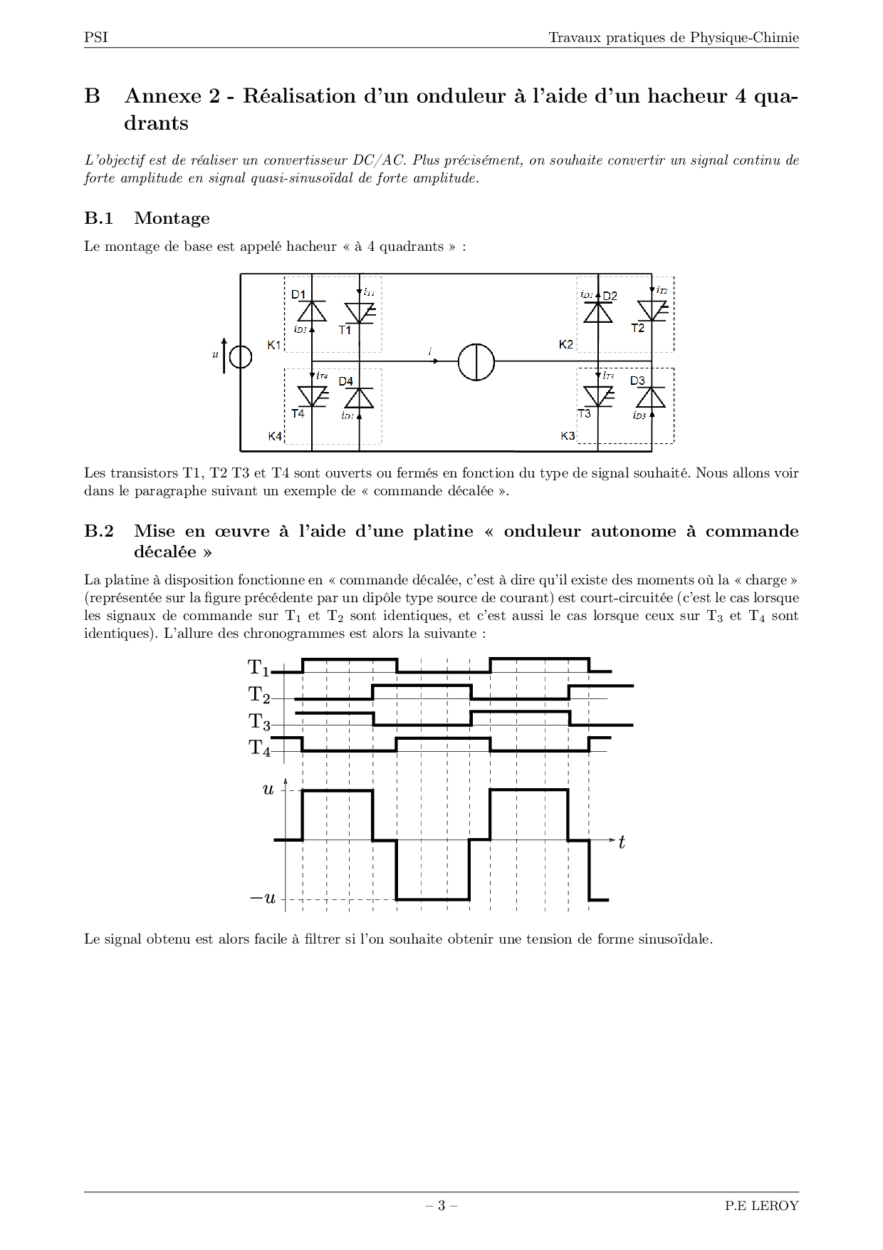 Hacheur - TP - AlloSchool