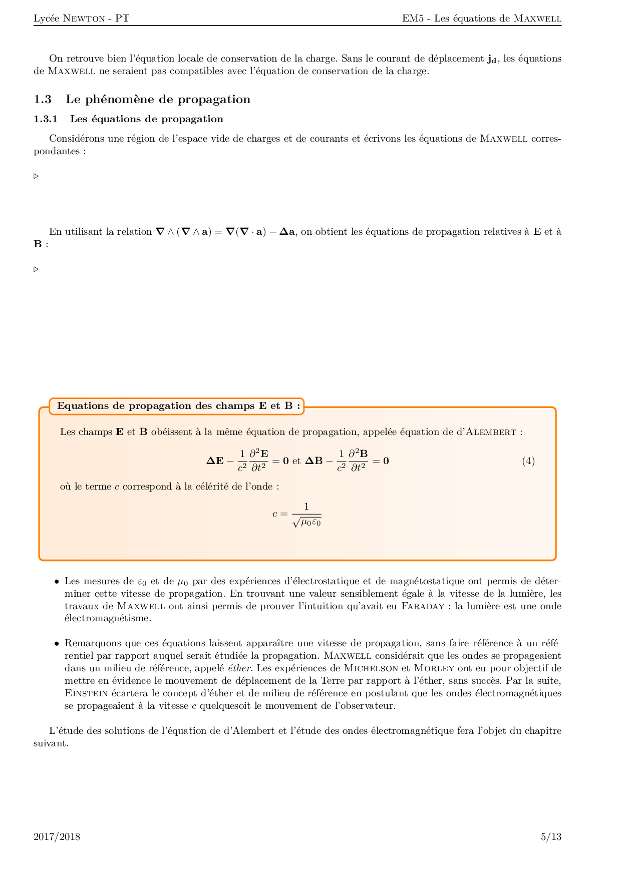 Les équations de Maxwell - Cours - AlloSchool
