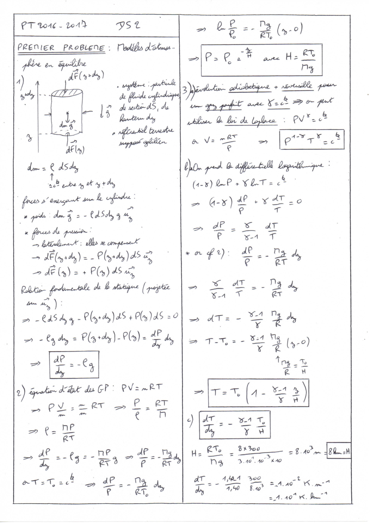 Corrigé DS 2 - AlloSchool