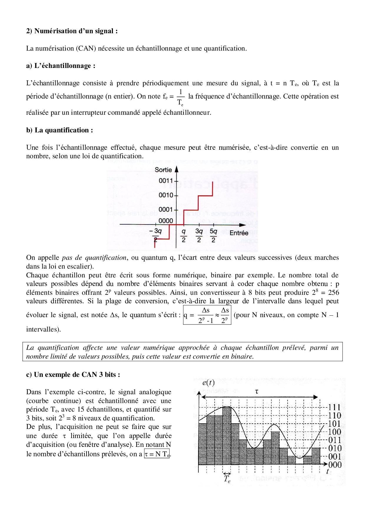 TP E7 - Analyse spectrale - Echantillonnage - AlloSchool