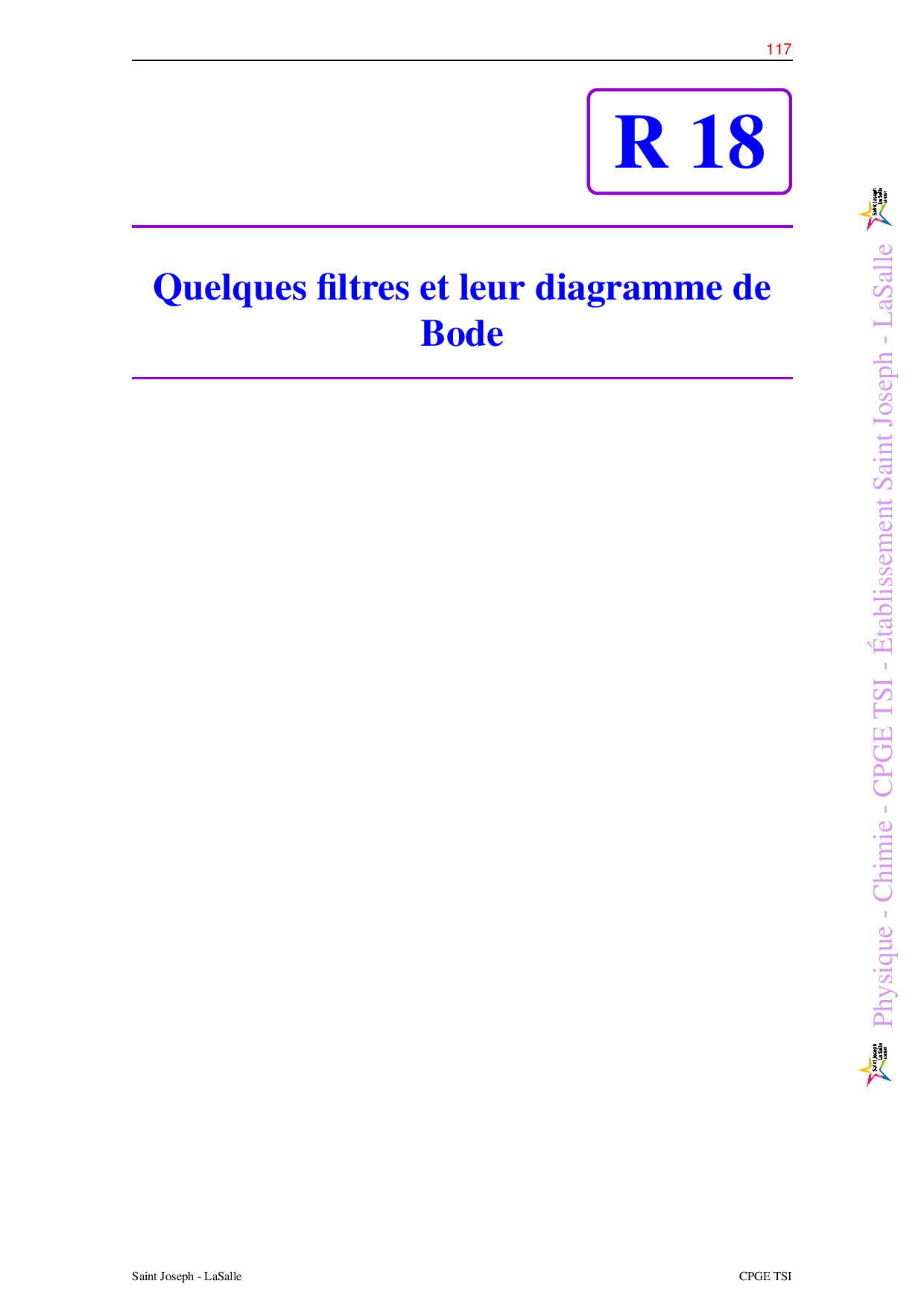 Quelques filtres et leur diagramme de Bode - AlloSchool