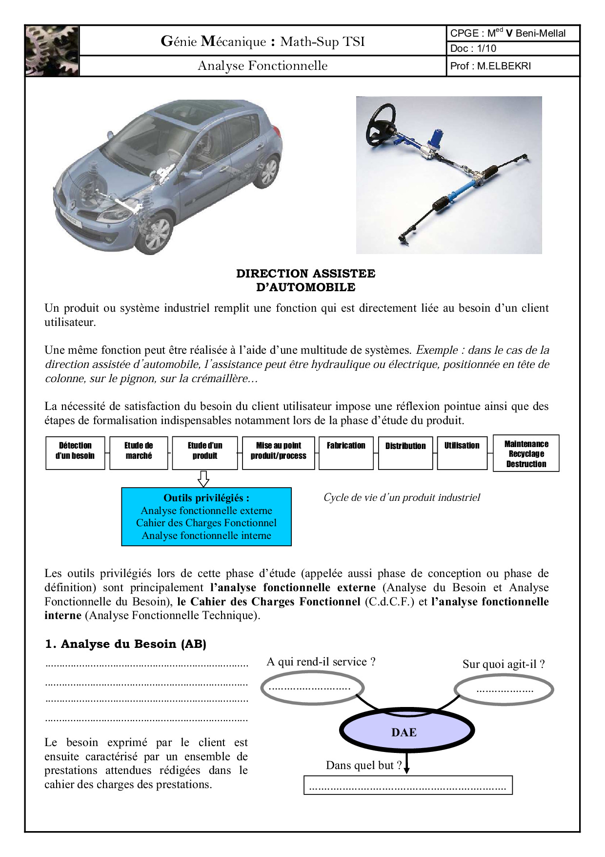 Cours 010 - Analyse Fonctionnelle 1 - AlloSchool