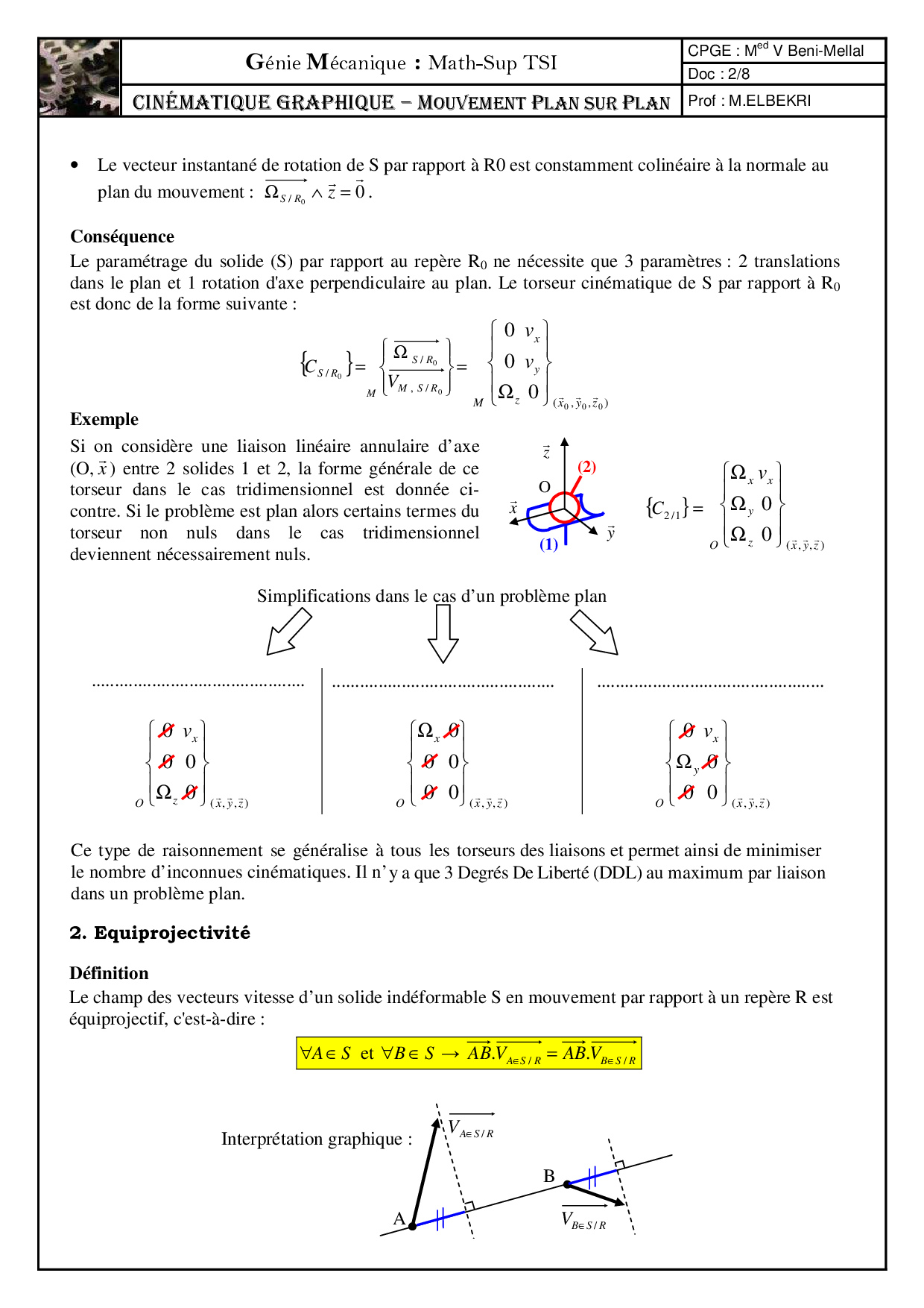 Cours 084 - Cinématique graphique - Mouvement Plan sur Plan - AlloSchool