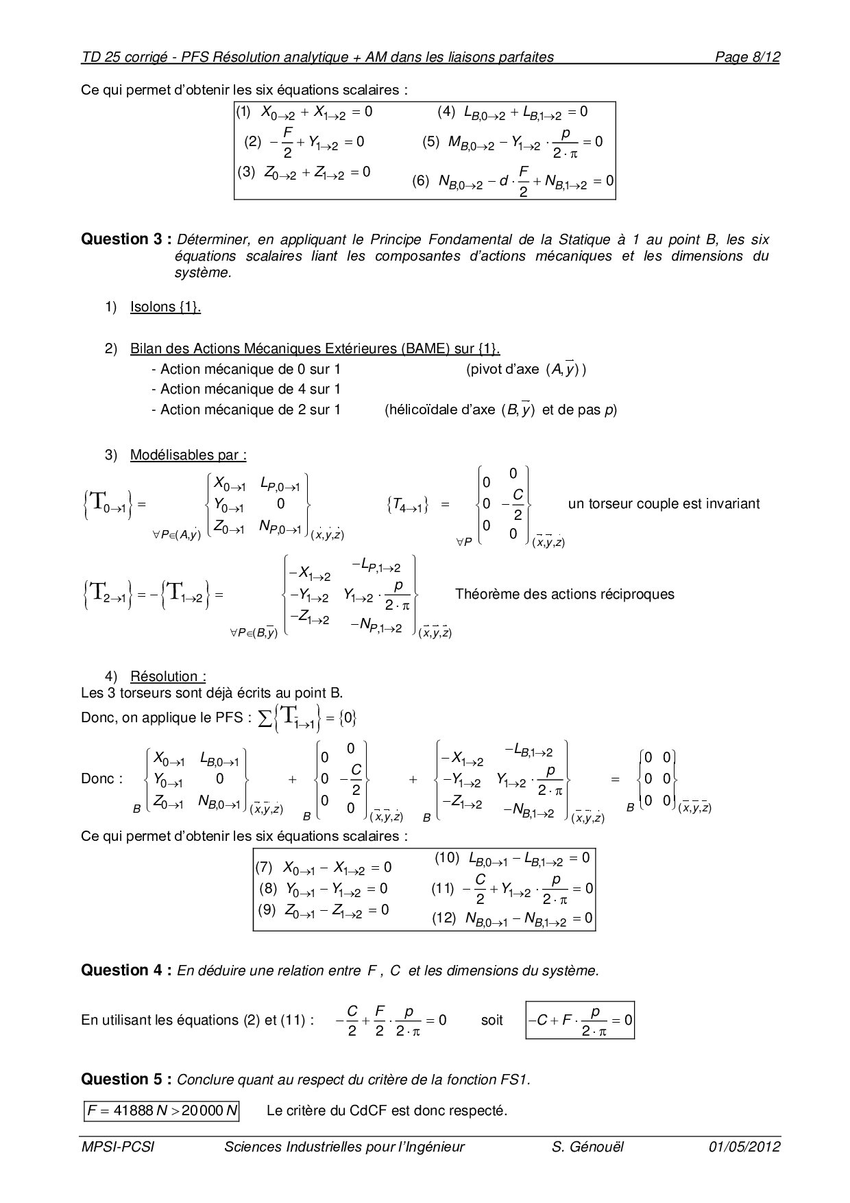 TD 25 corrigé - PFS Résolution analytique + AM dans les liaisons ...