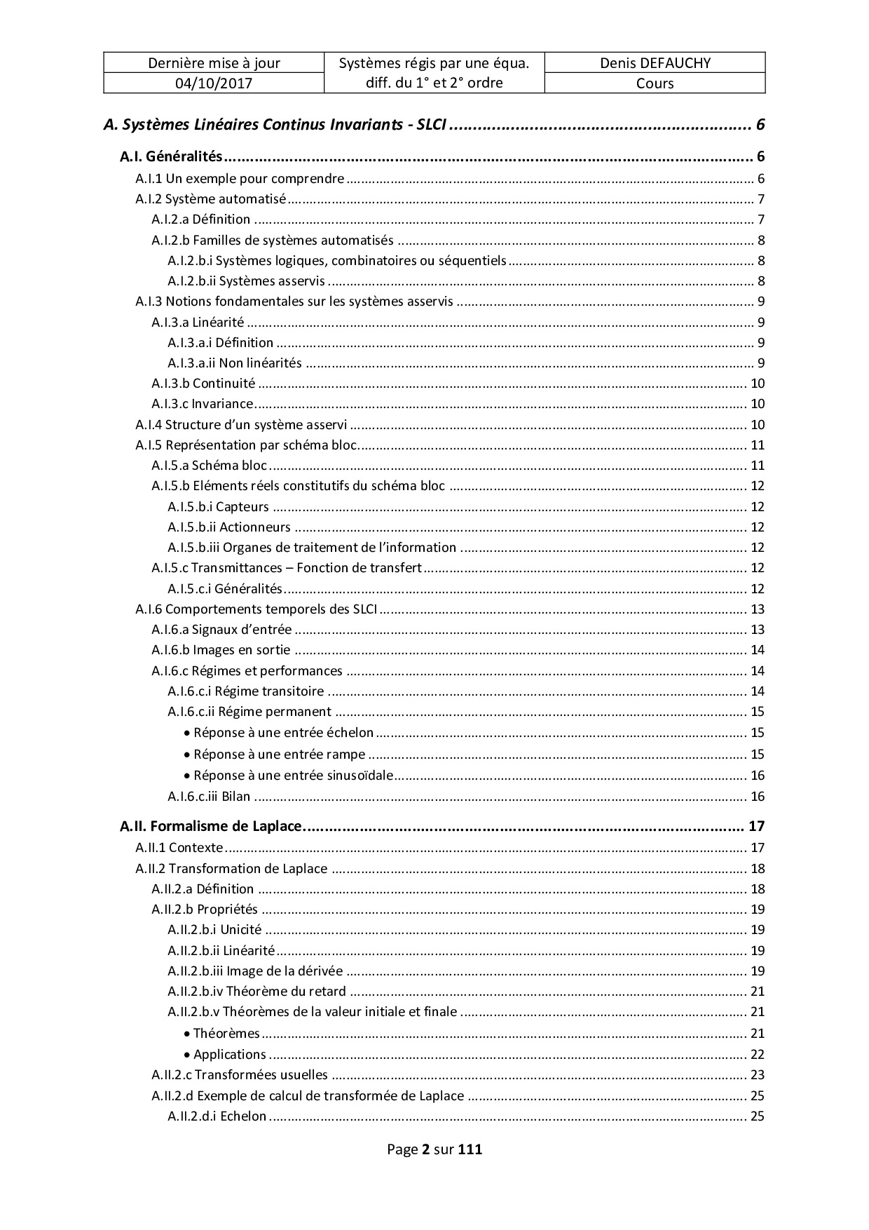 Cours complet : SLCI - Généralités - AlloSchool