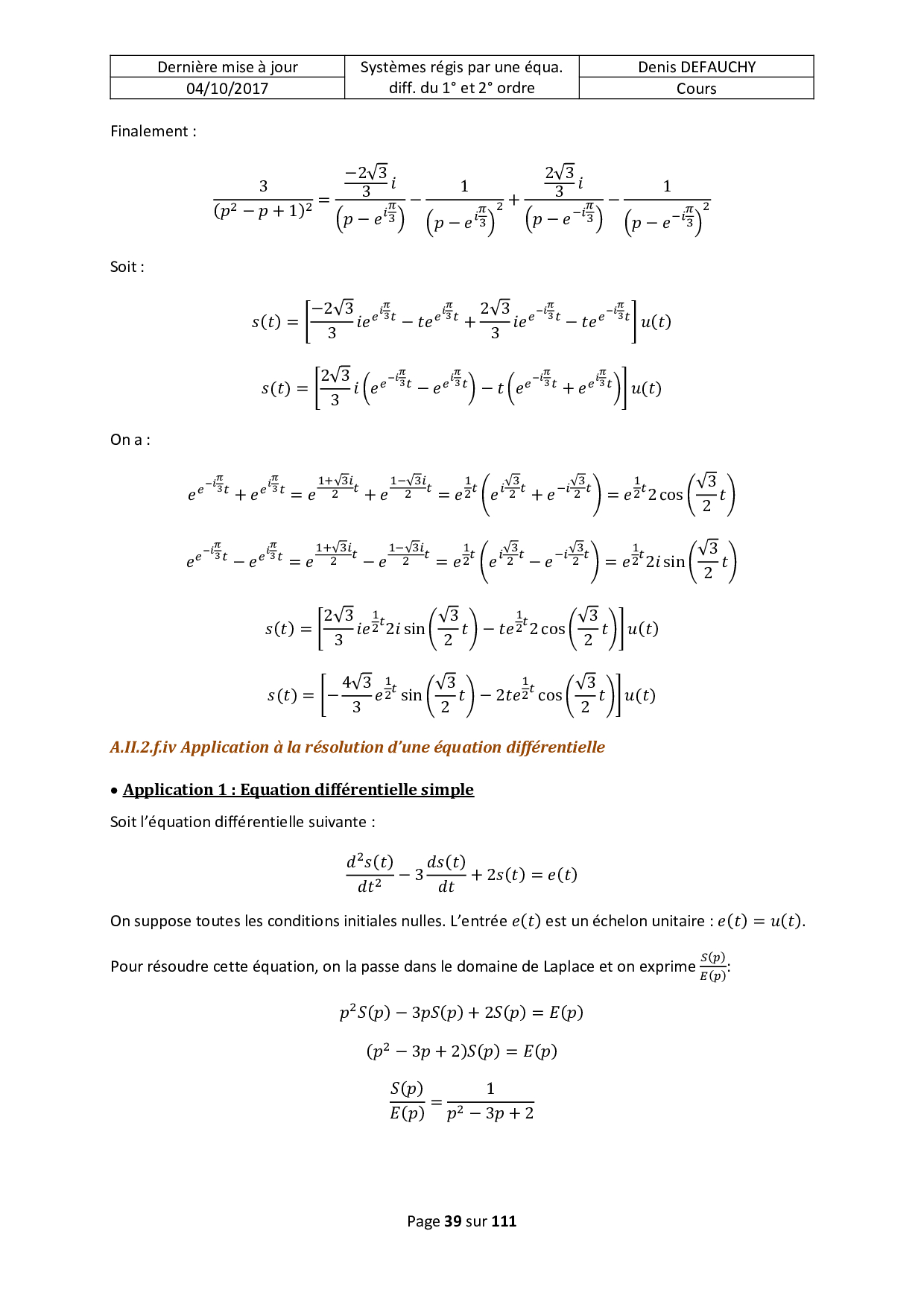Cours complet : SLCI - Généralités - AlloSchool