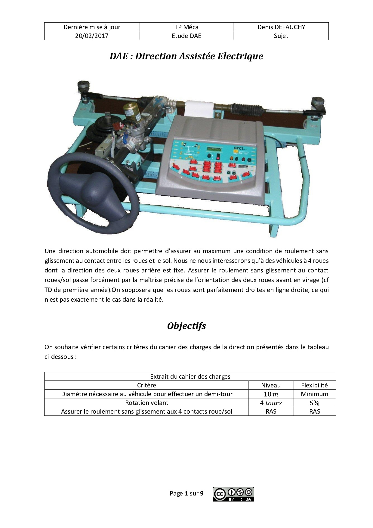 TP2 : Direction Assistée Electrique - AlloSchool
