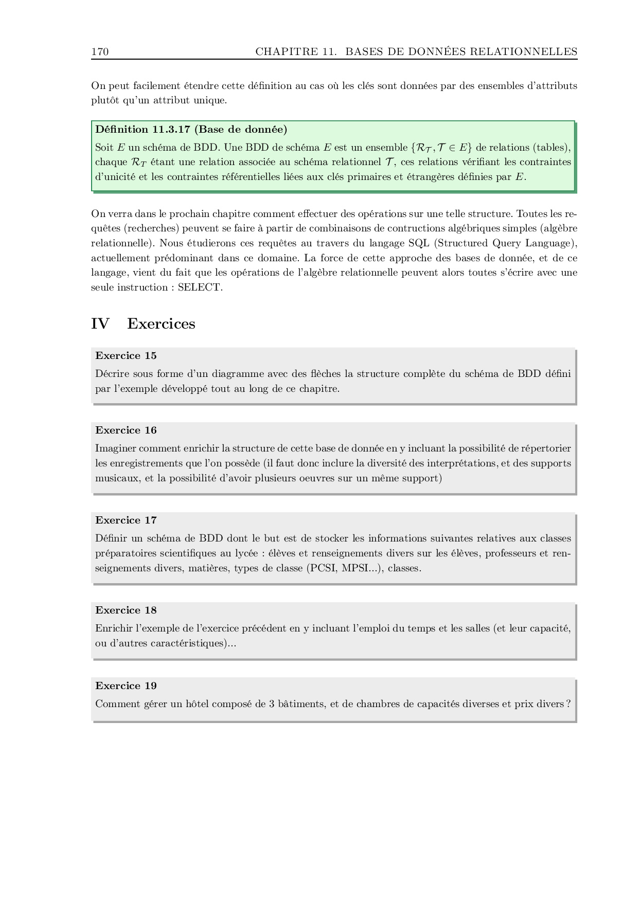 Bases de données relationnelles - AlloSchool