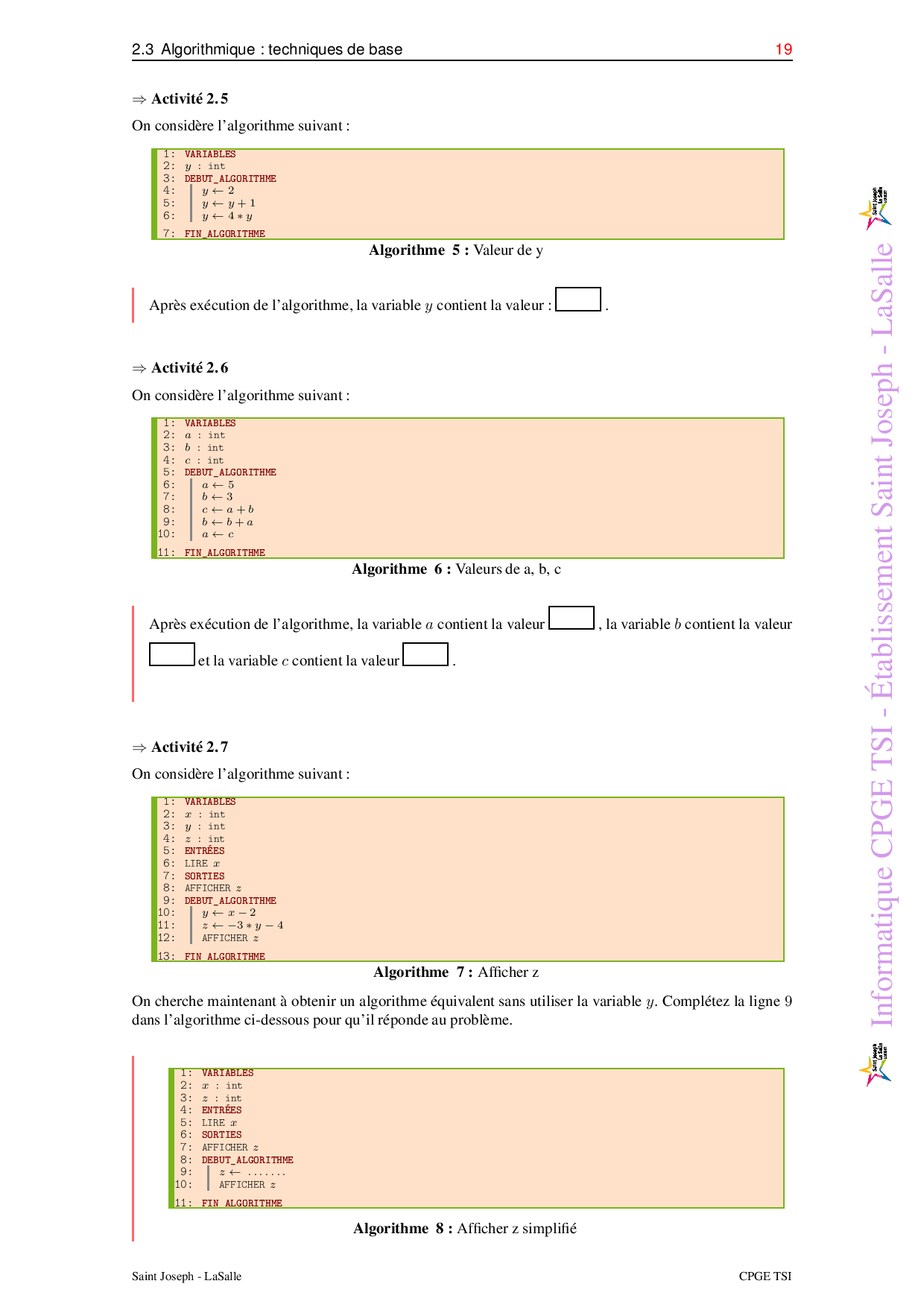 Algorithmique (Introduction) - AlloSchool