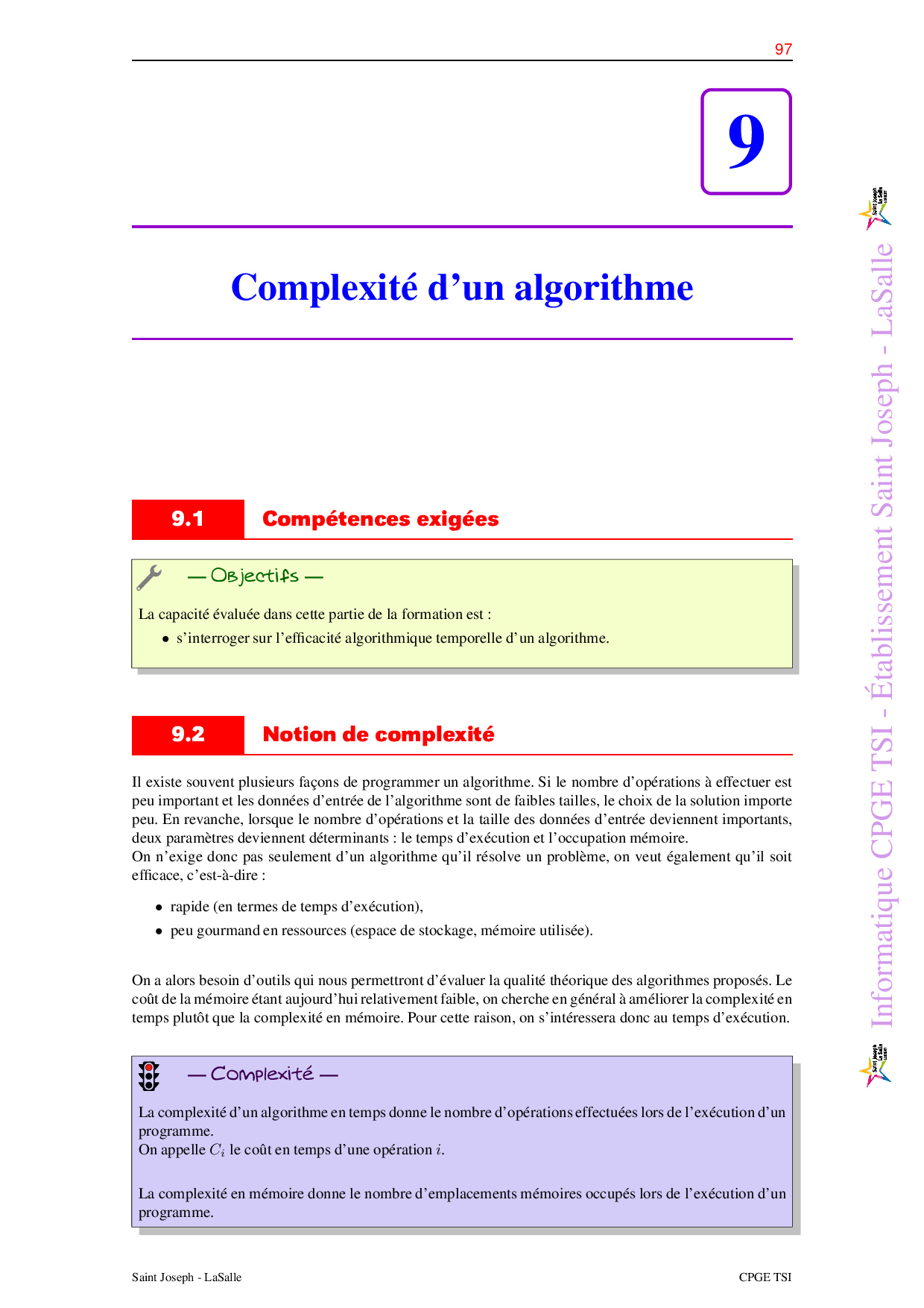 Complexité d’un algorithme - AlloSchool