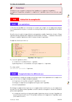 Complexité d’un algorithme - AlloSchool
