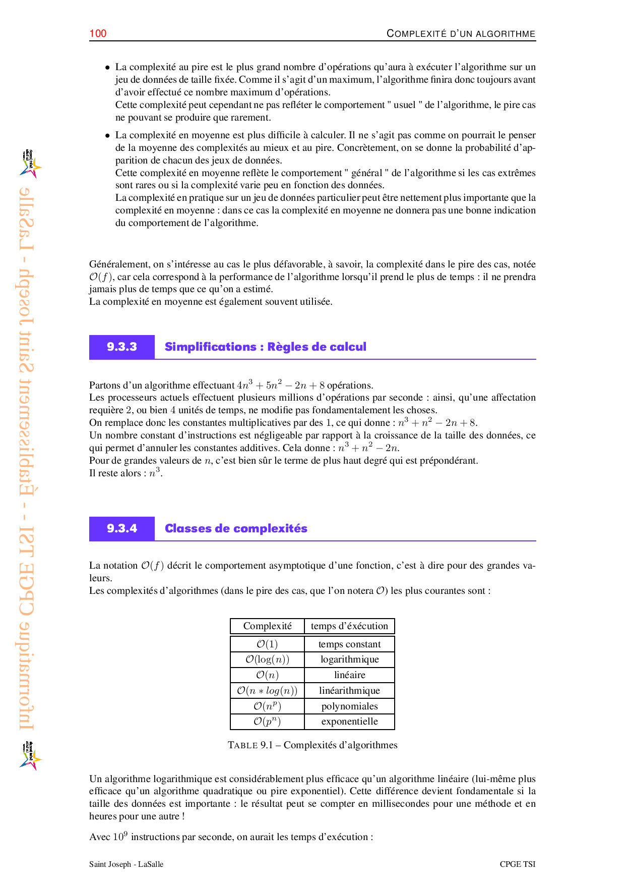 Complexité d’un algorithme - AlloSchool