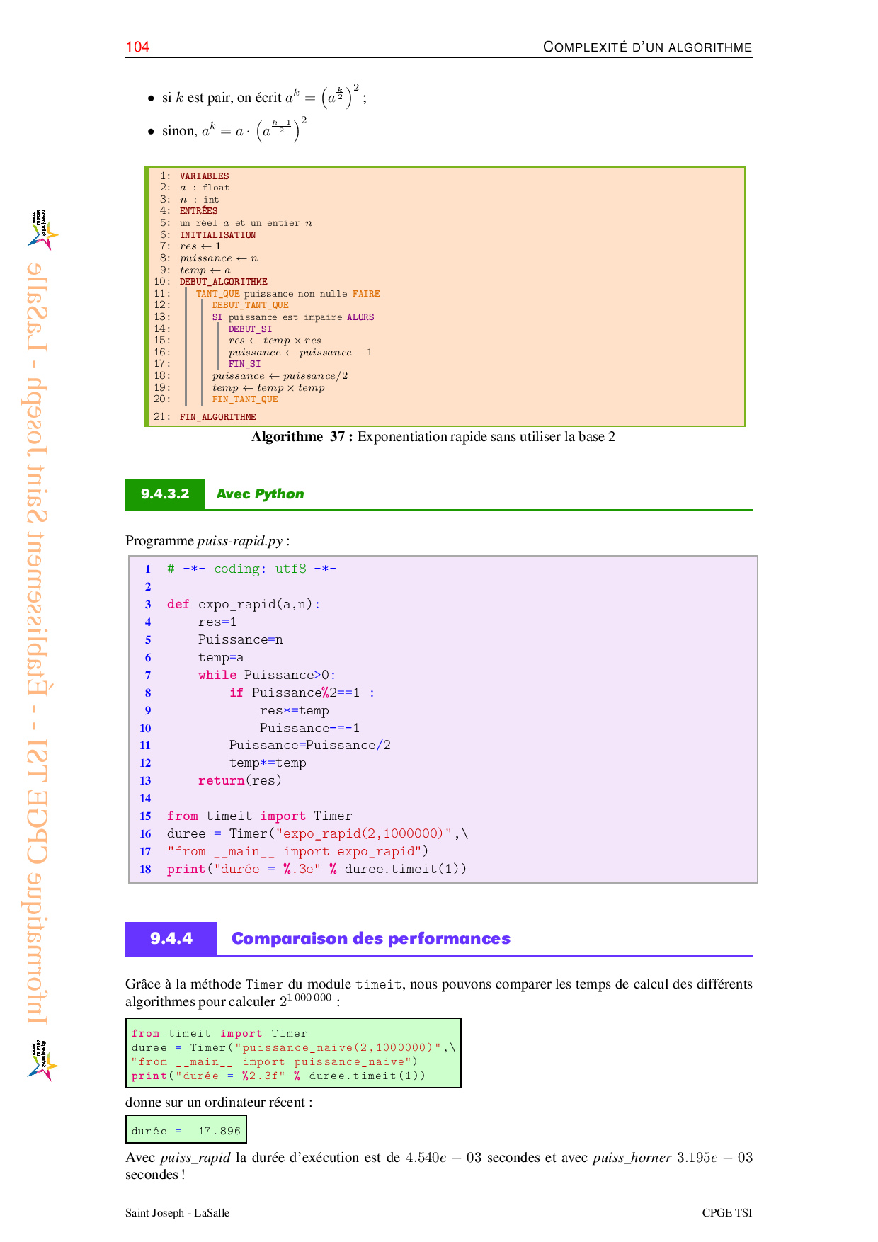 Complexité d’un algorithme - AlloSchool