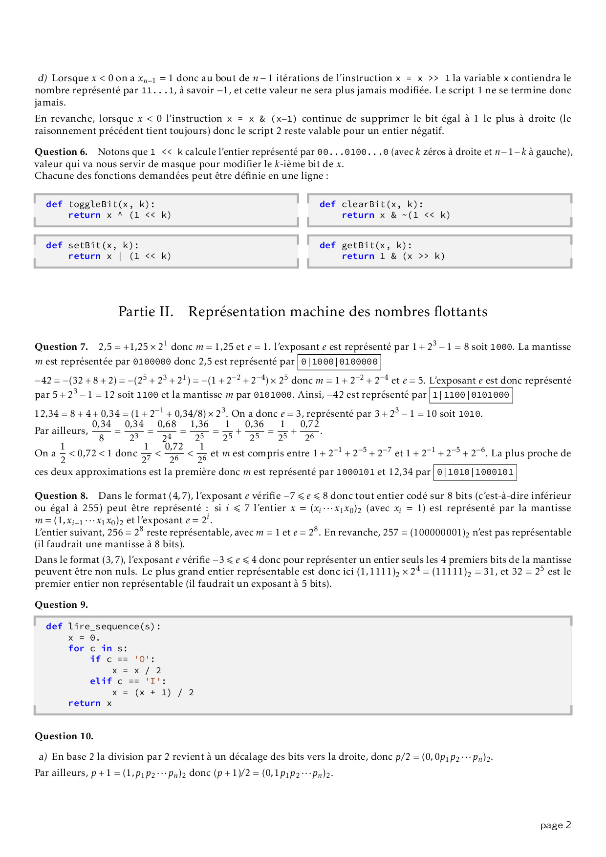 Devoir 6 : Représentation machine des nombres entiers et des nombres ...