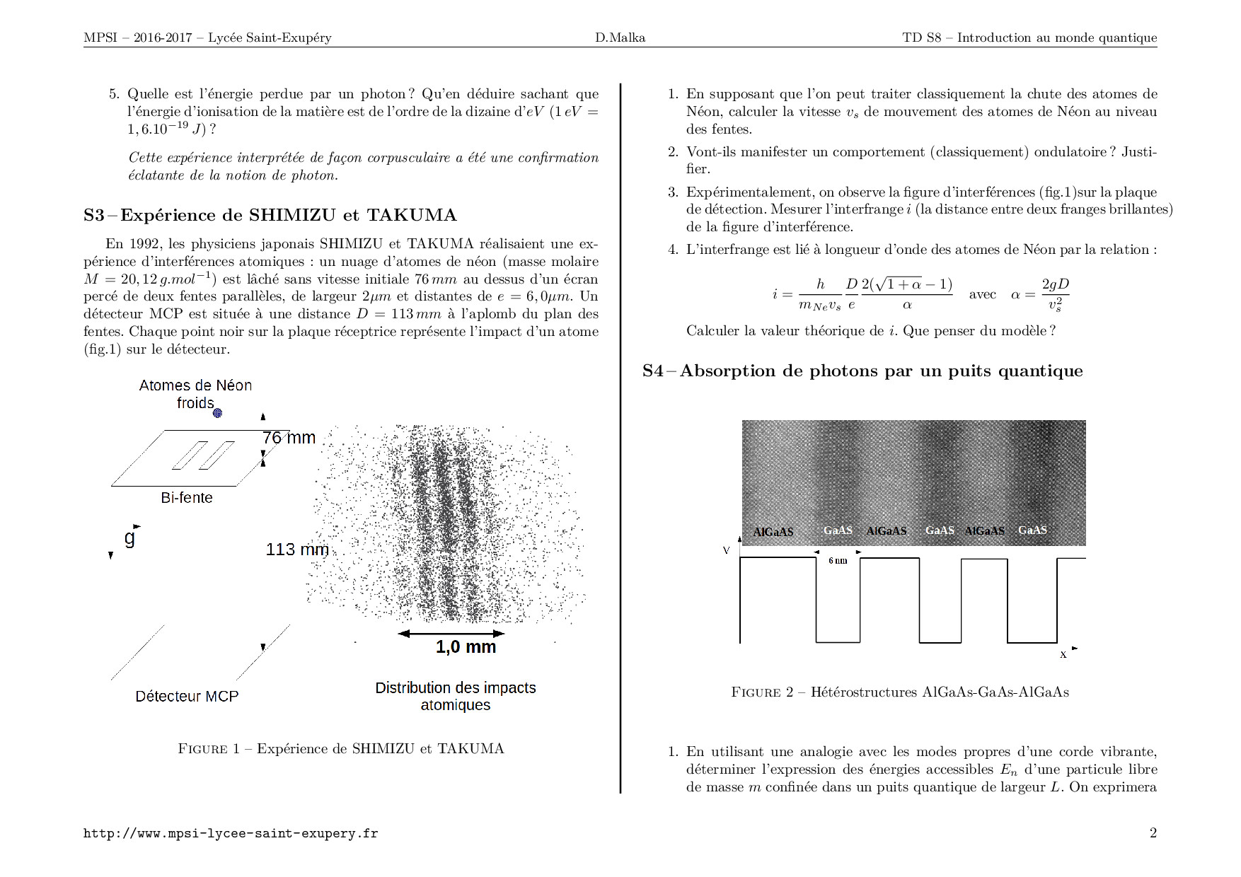 Introduction au monde quantique : Exercices - AlloSchool
