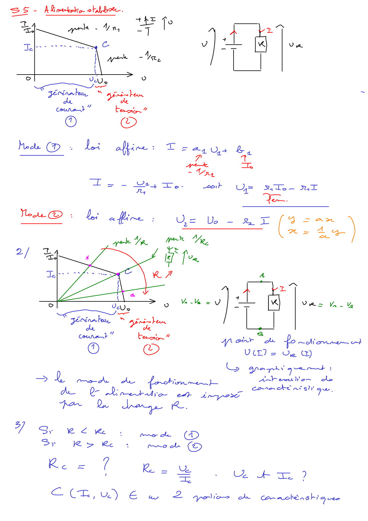 Lois et concepts généraux de l'électrocinétique : Corrigés - AlloSchool
