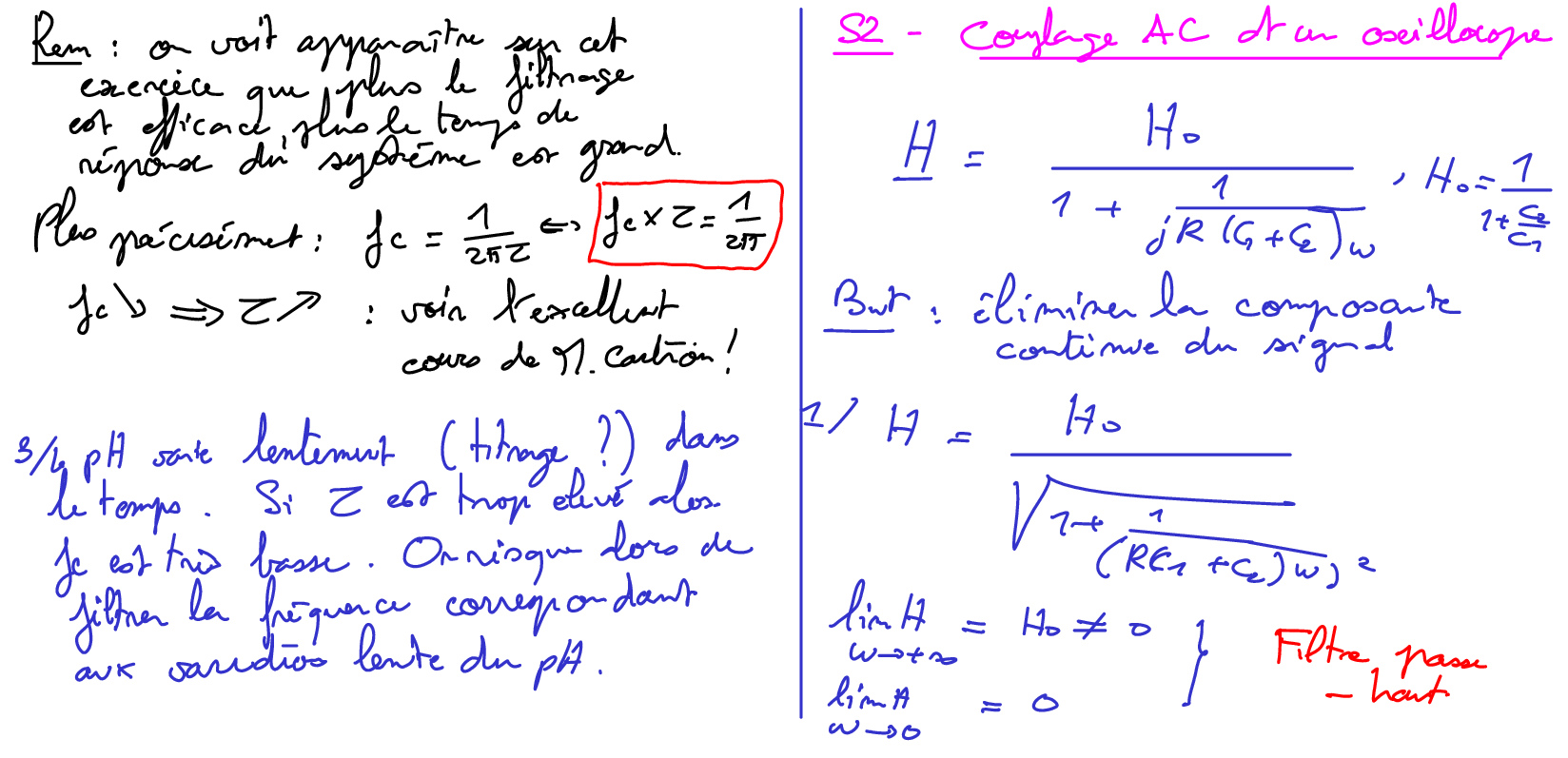 Filtrage analogique linéaire : Corrigés - AlloSchool
