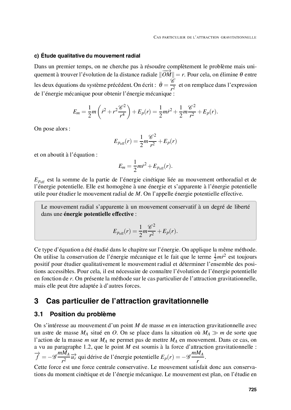 Mouvement dans un champ de force centrale - Champs newtoniens - AlloSchool