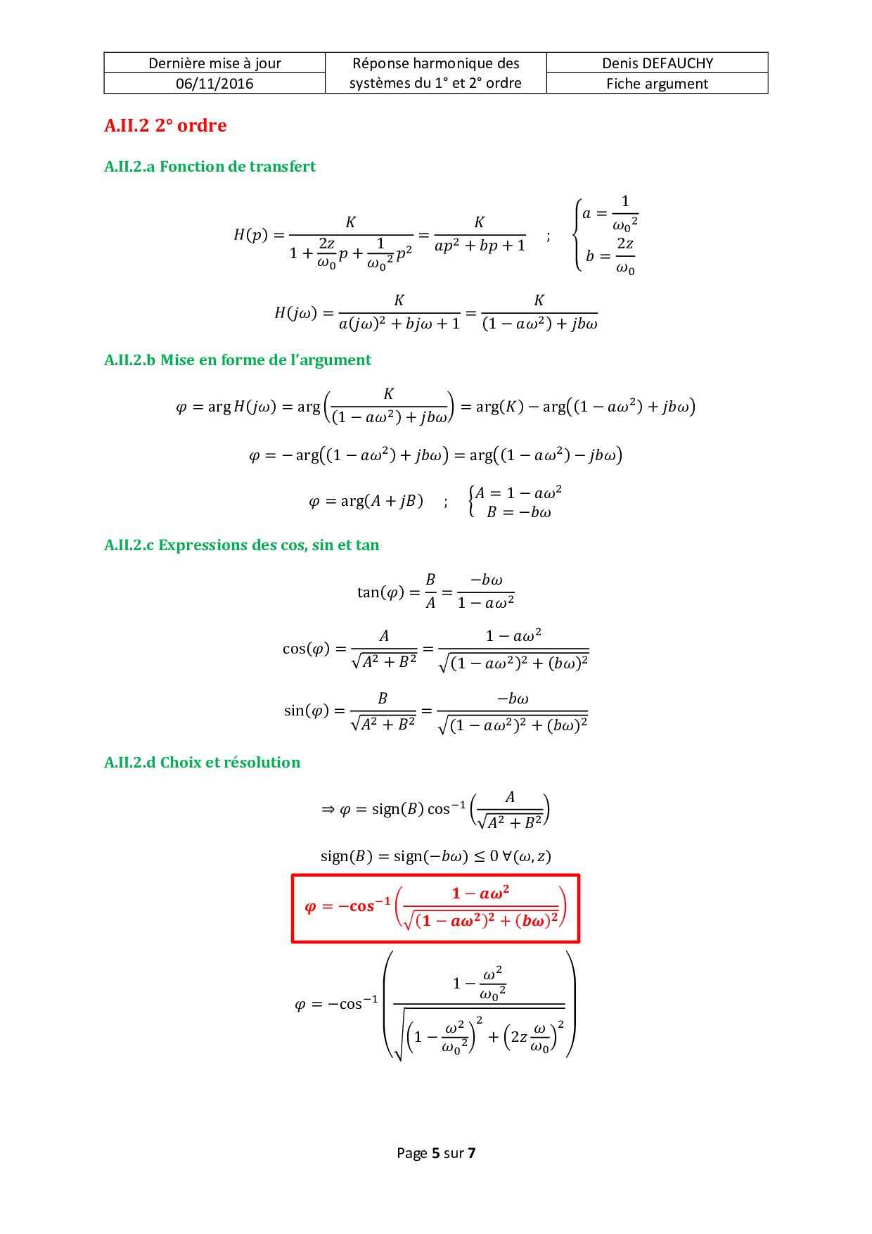 Fiche : Calcul d'argument - AlloSchool