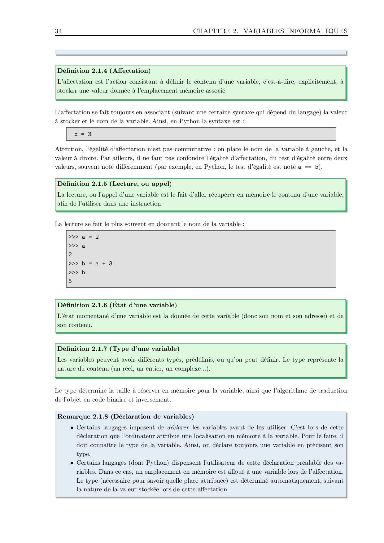 Variables informatiques - AlloSchool