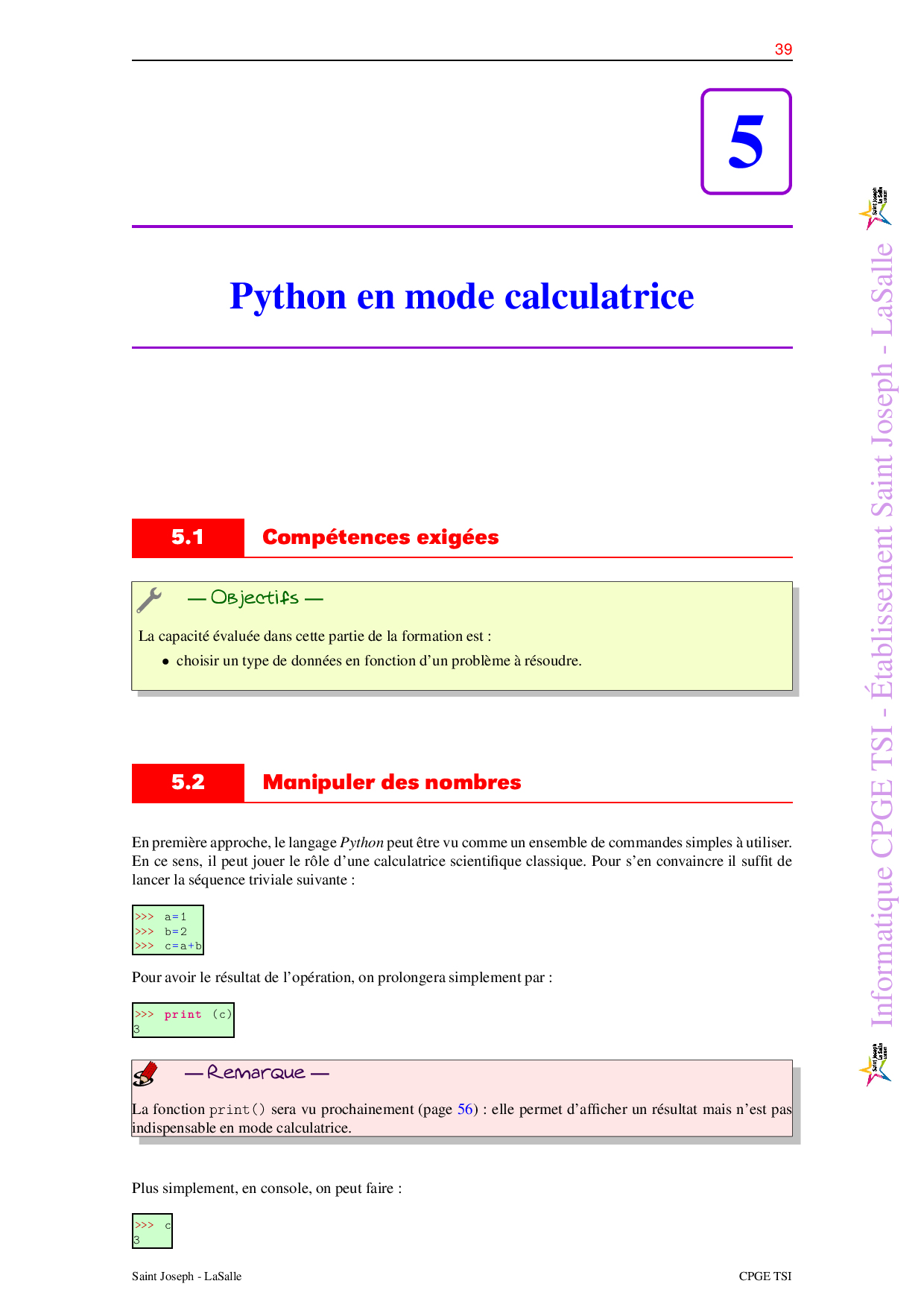Python en mode calculatrice - AlloSchool