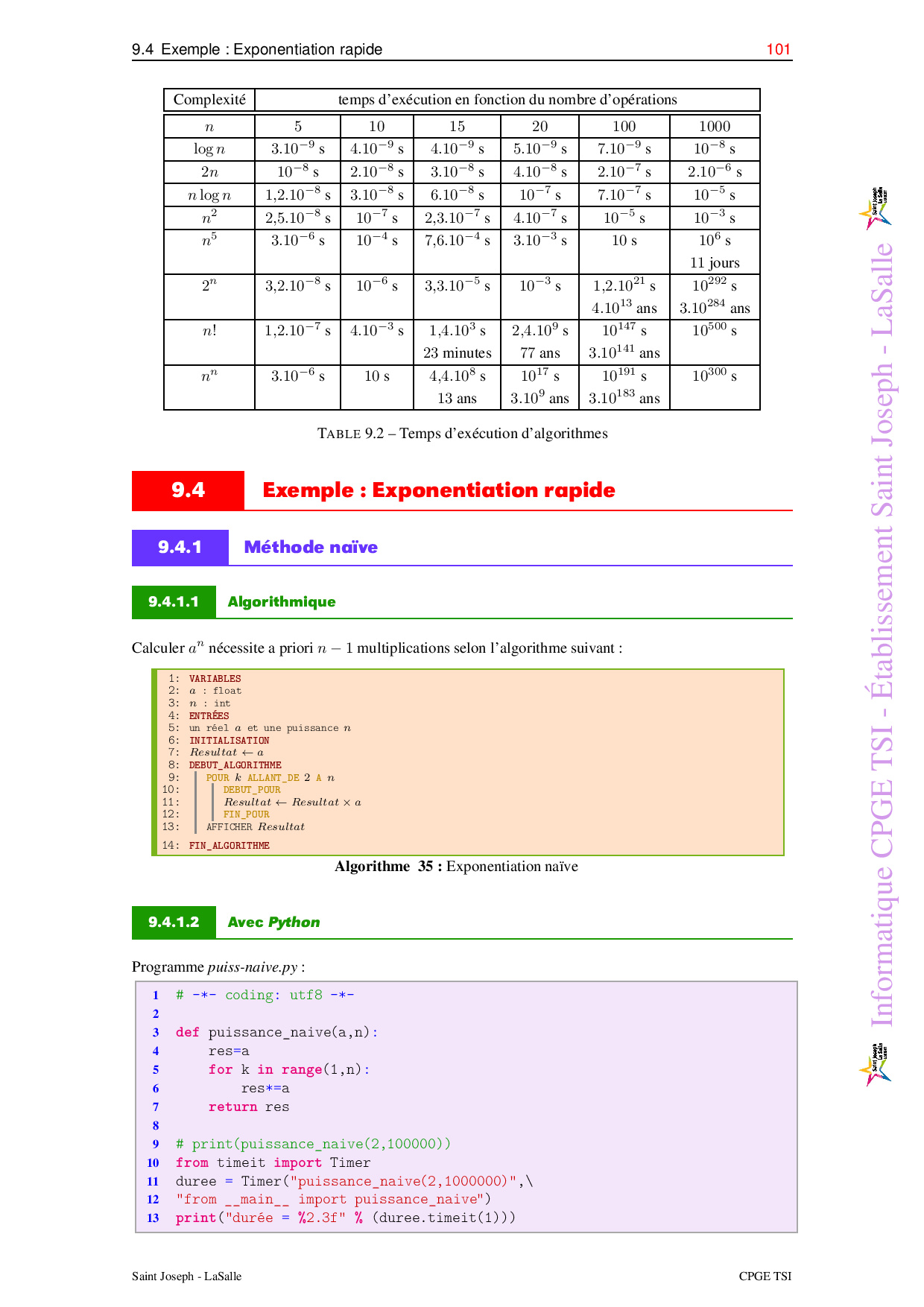 Complexité d’un algorithme - AlloSchool