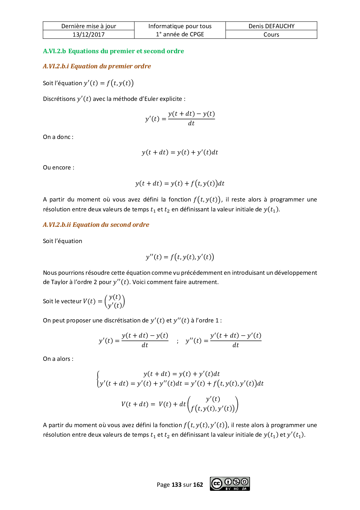 6 - Simulation physique de phénomènes - AlloSchool