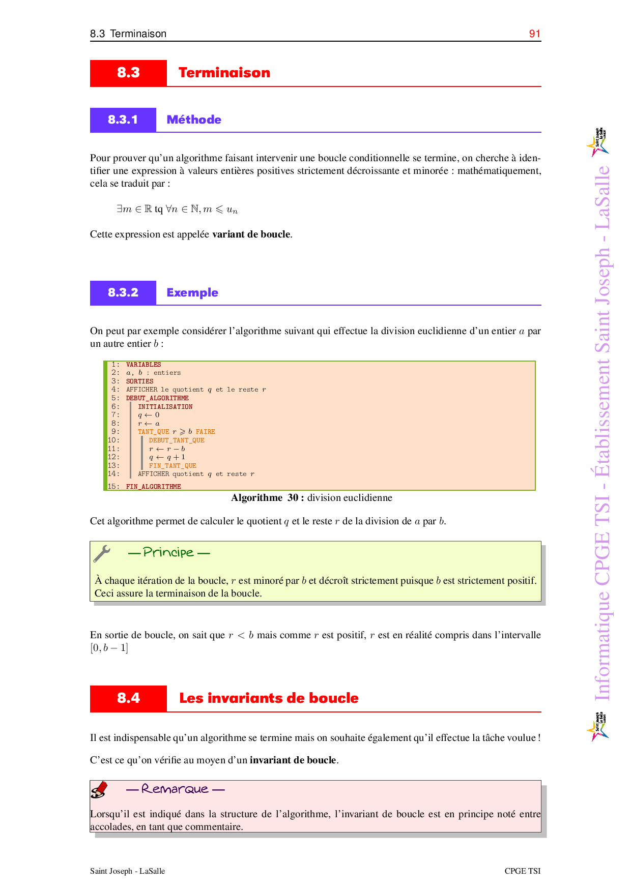 Preuve d’un algorithme - AlloSchool