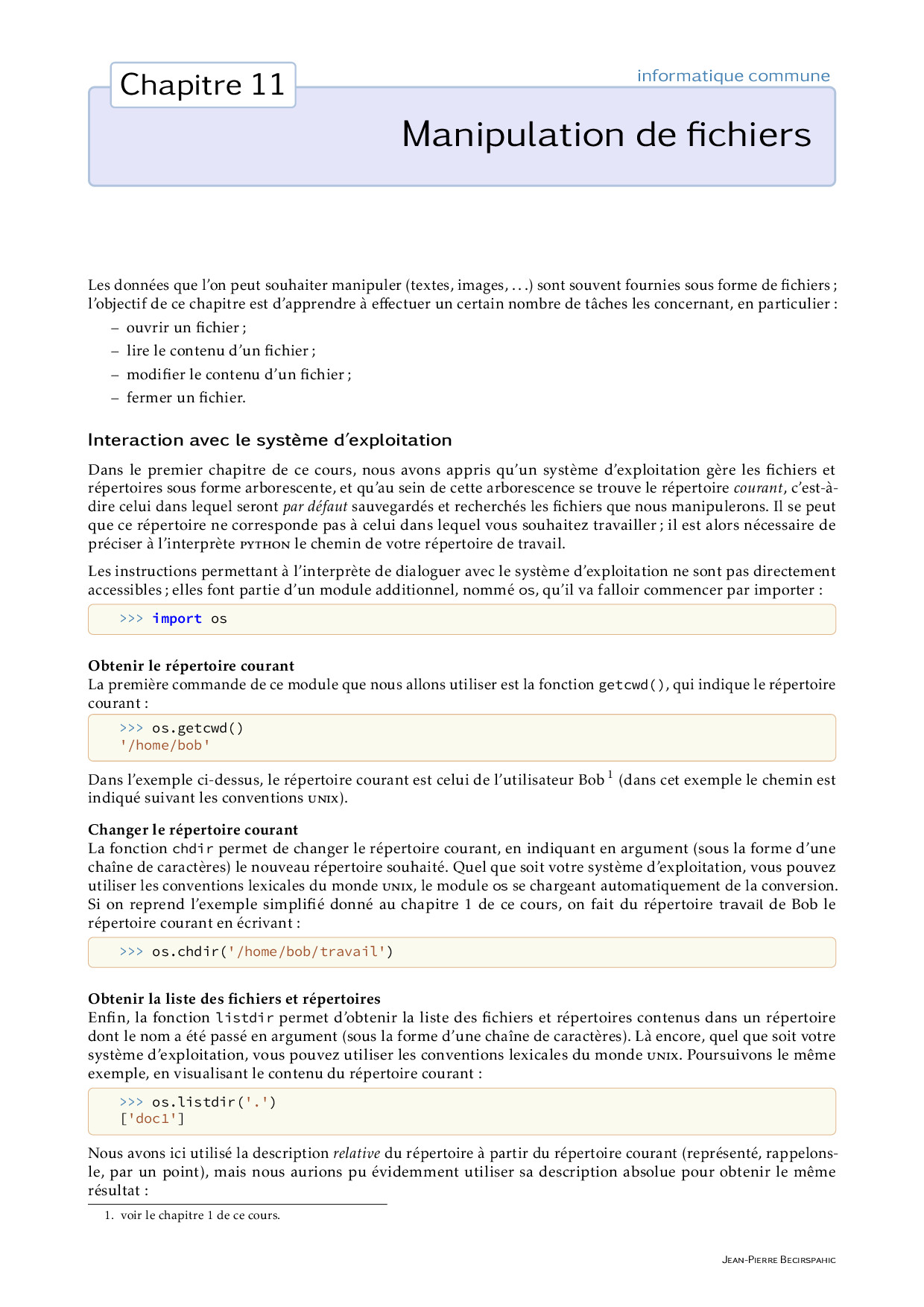 Manipulation de fichiers - AlloSchool