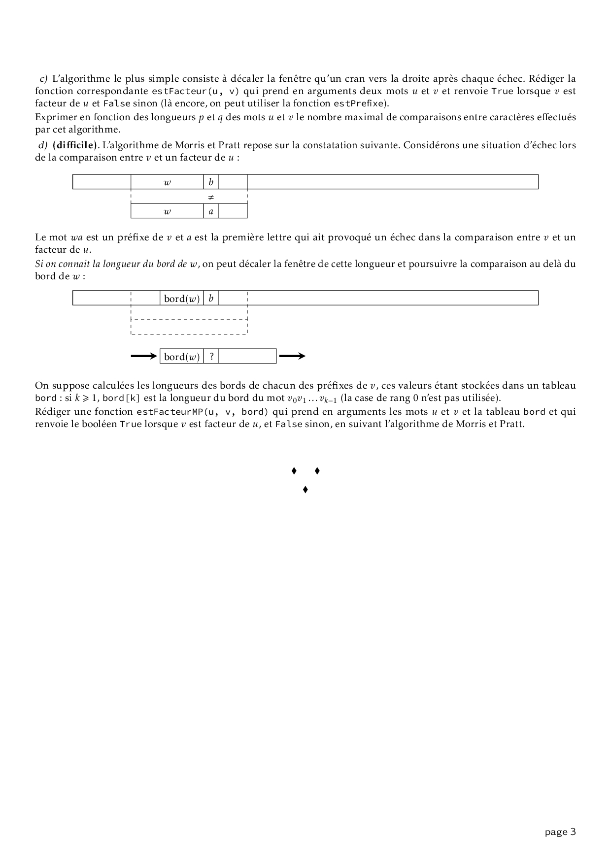 Devoir 1 : Algorithmique : Épreuve - AlloSchool