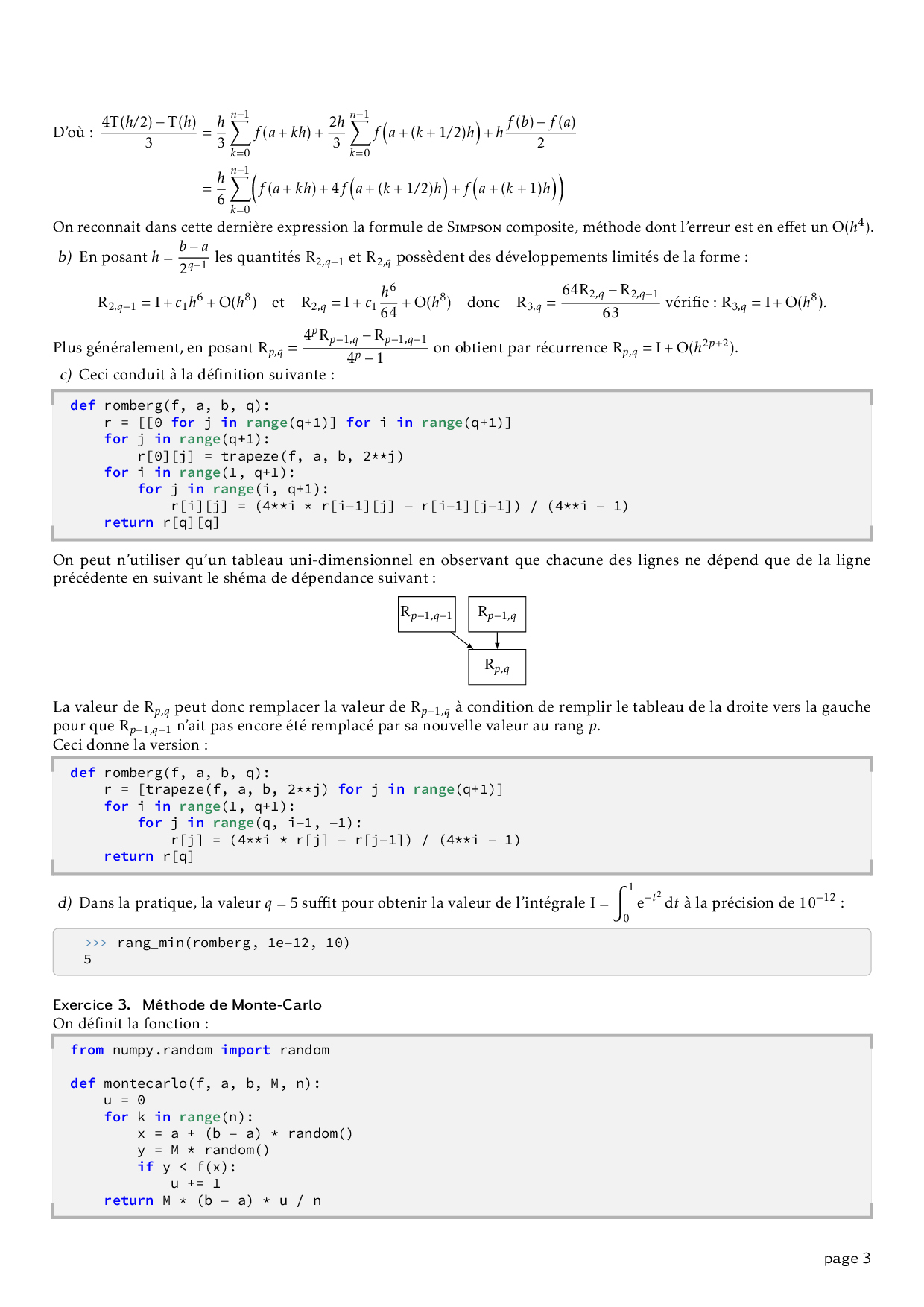 Série 8 - Calcul Approché d'une Intégrale : Corrigés - AlloSchool