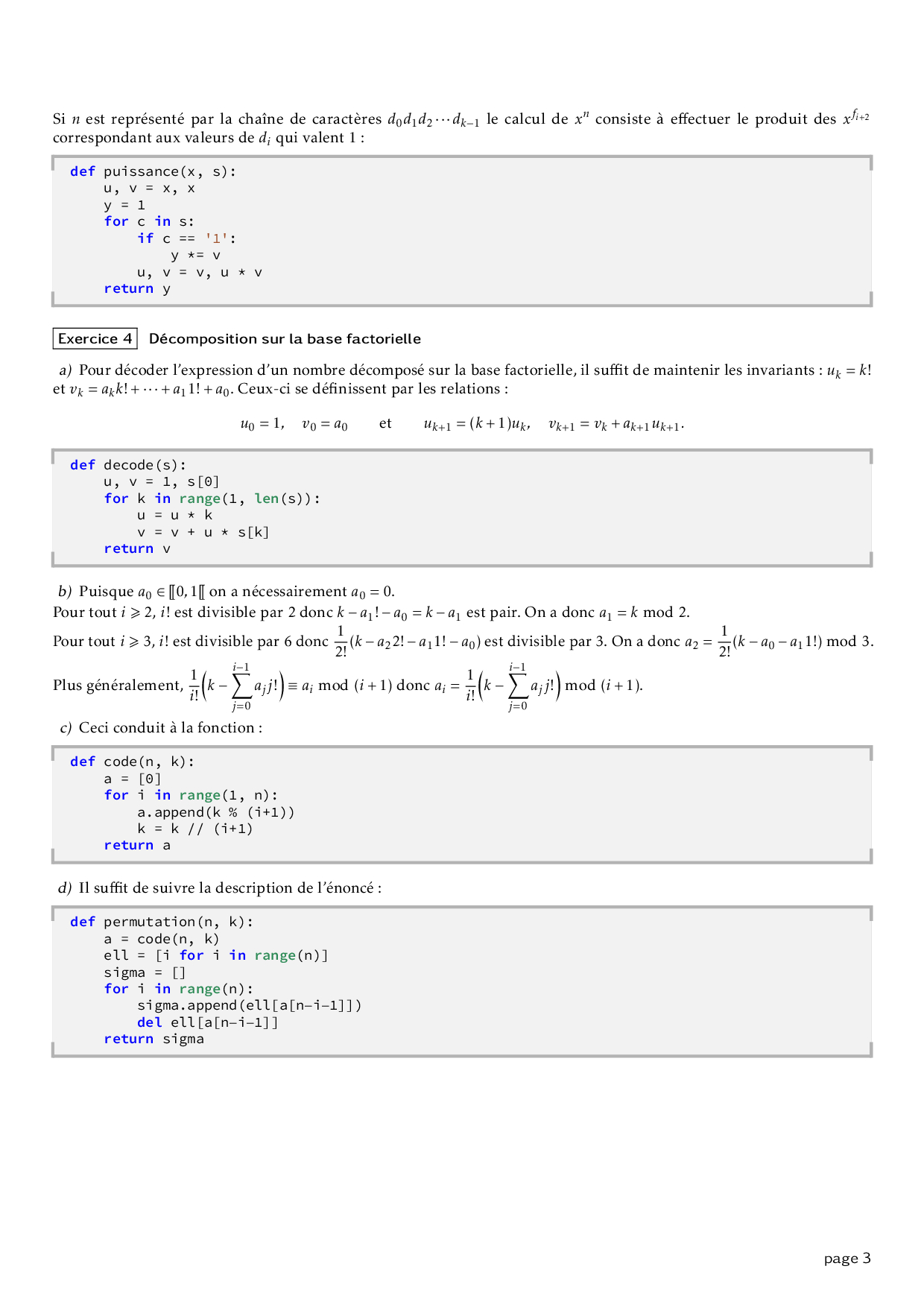 Devoir 2 : Représentation des nombres : Corrigé - AlloSchool