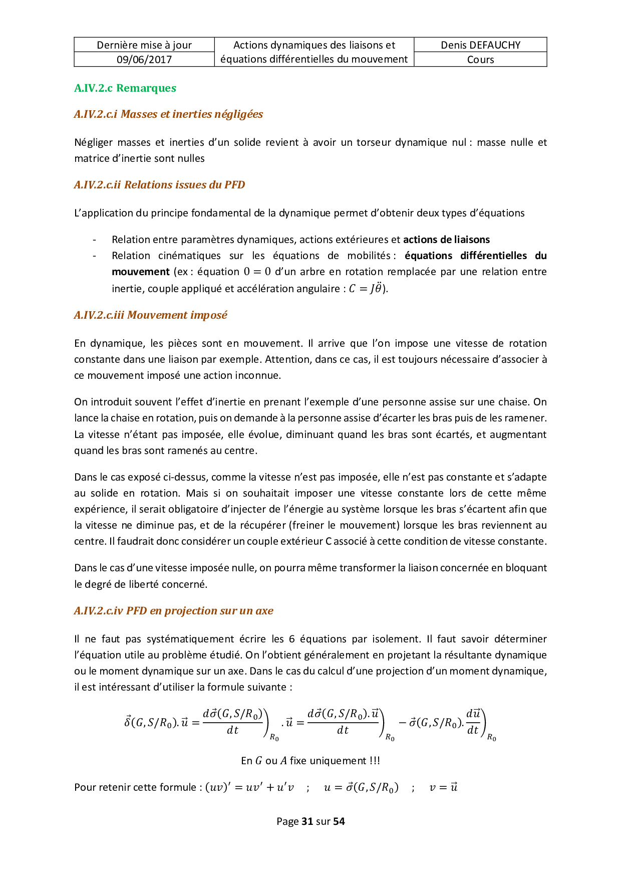 Cours : Principe fondamentale de la dynamique - AlloSchool