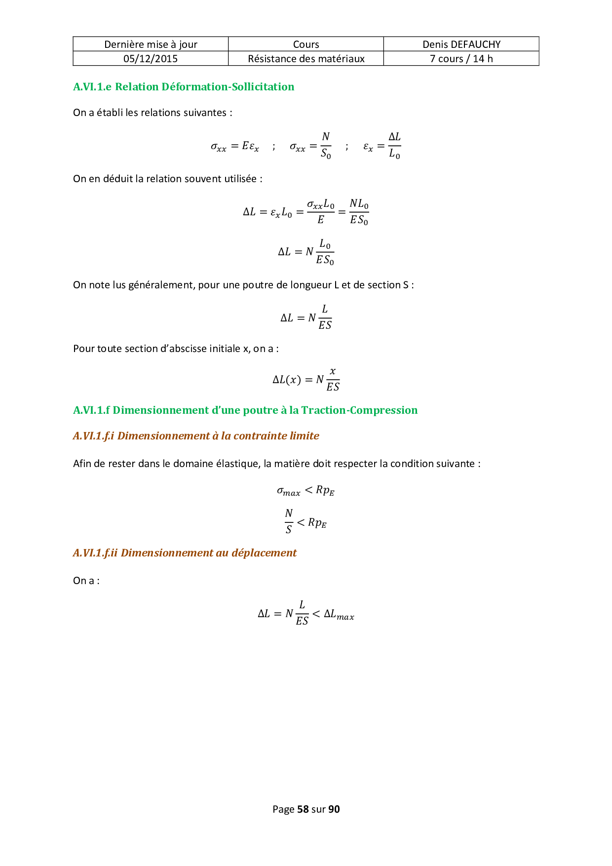 Cours complet : Résistance des matériaux (RDM) - AlloSchool