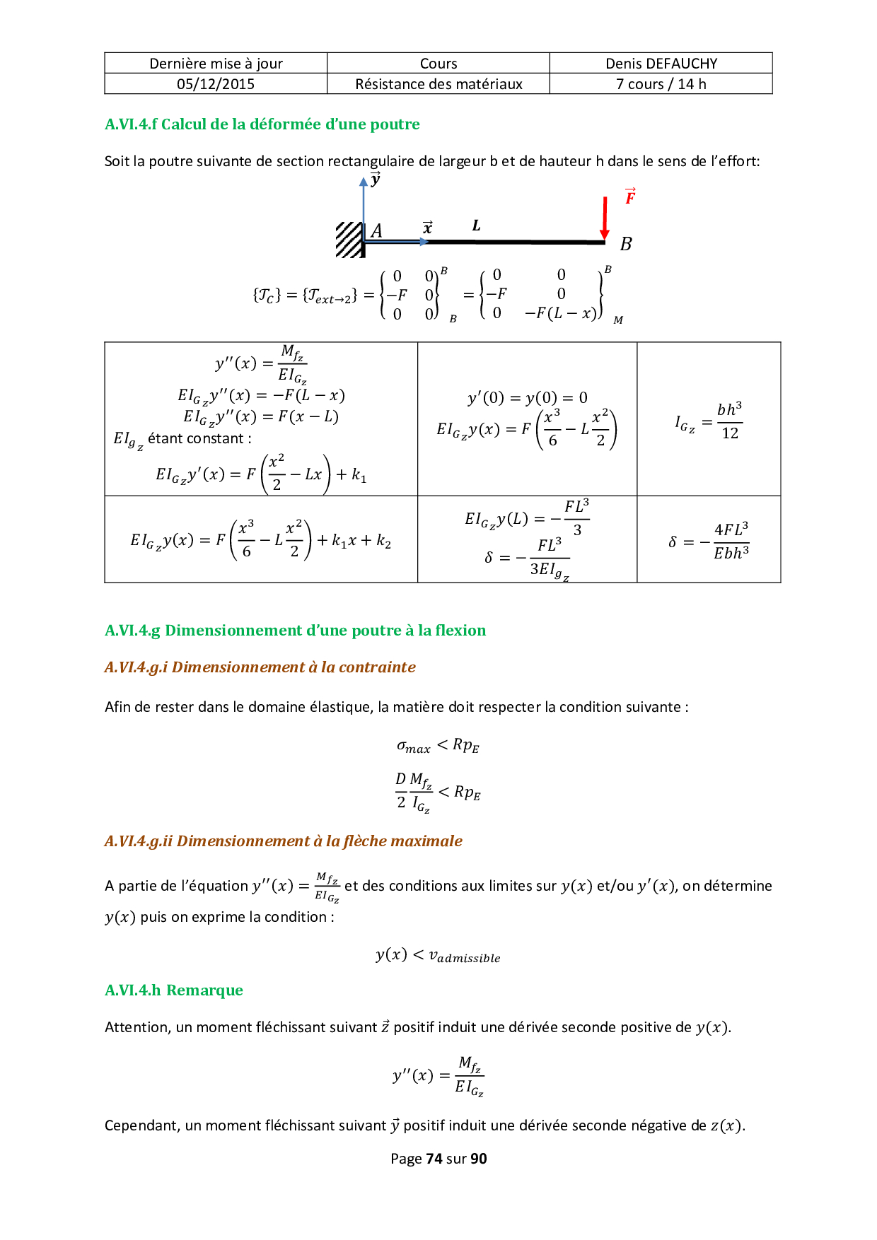 Cours complet : Résistance des matériaux (RDM) - AlloSchool