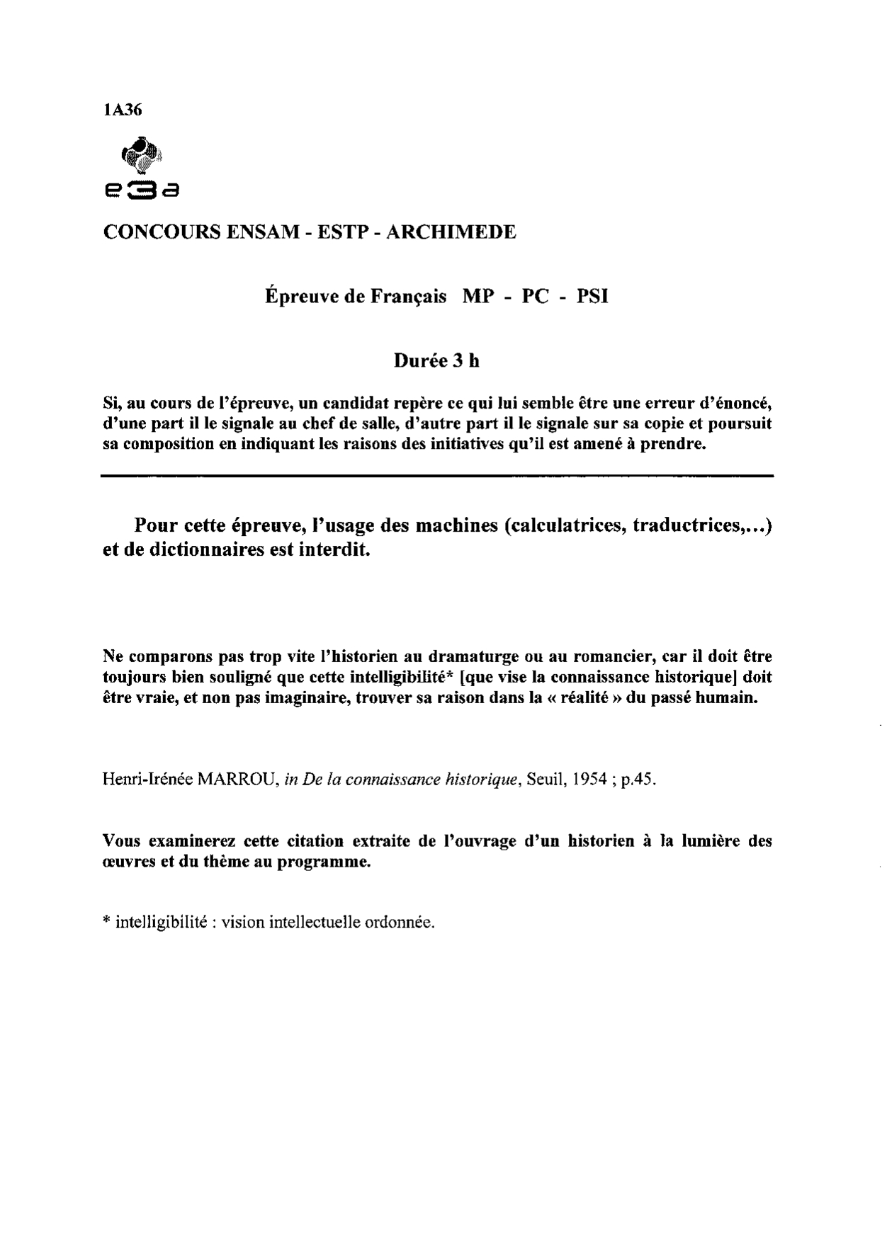 E3A 2008 Français - AlloSchool