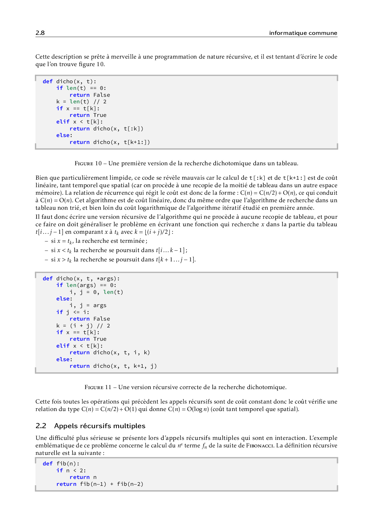Programmation récursive - Cours et exercices - AlloSchool