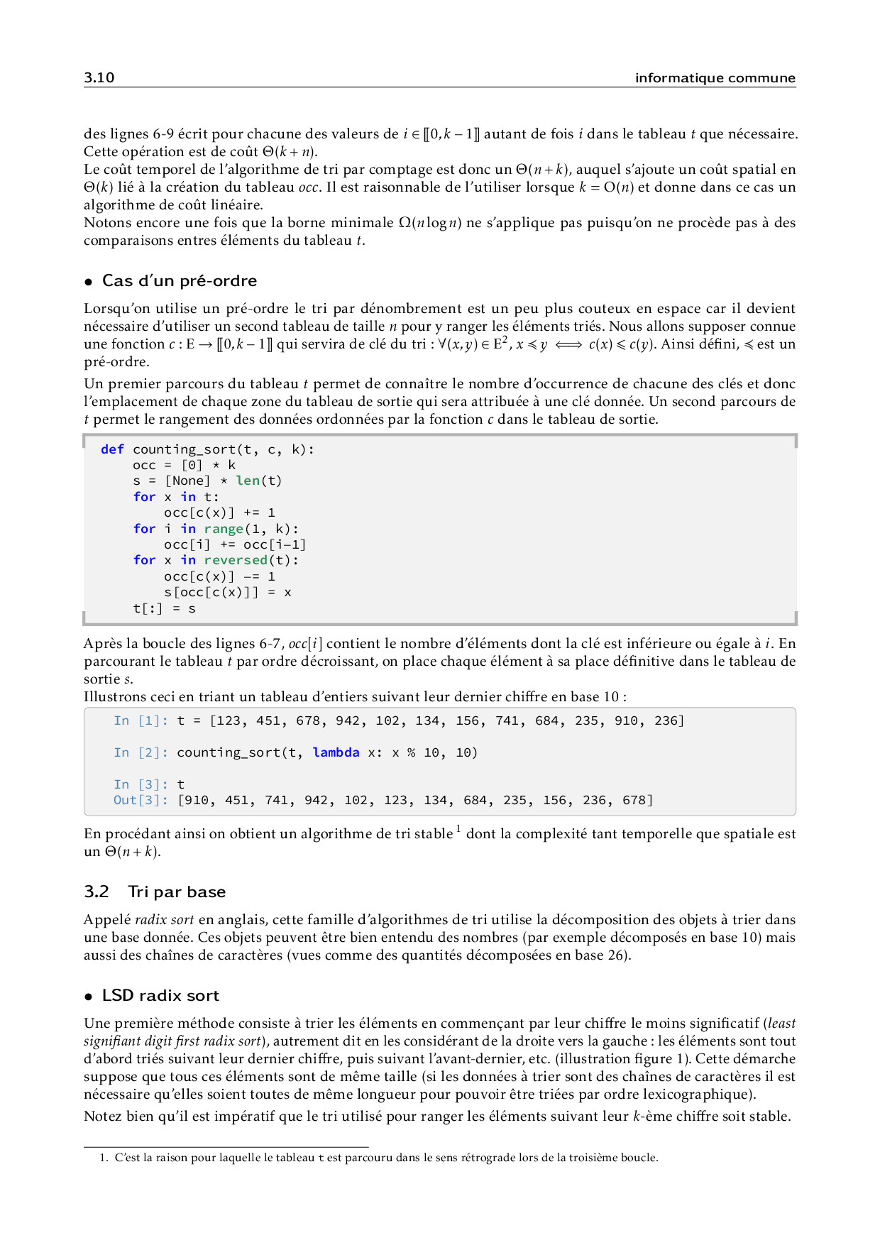 Algorithmes de tri - Cours et exercices - AlloSchool