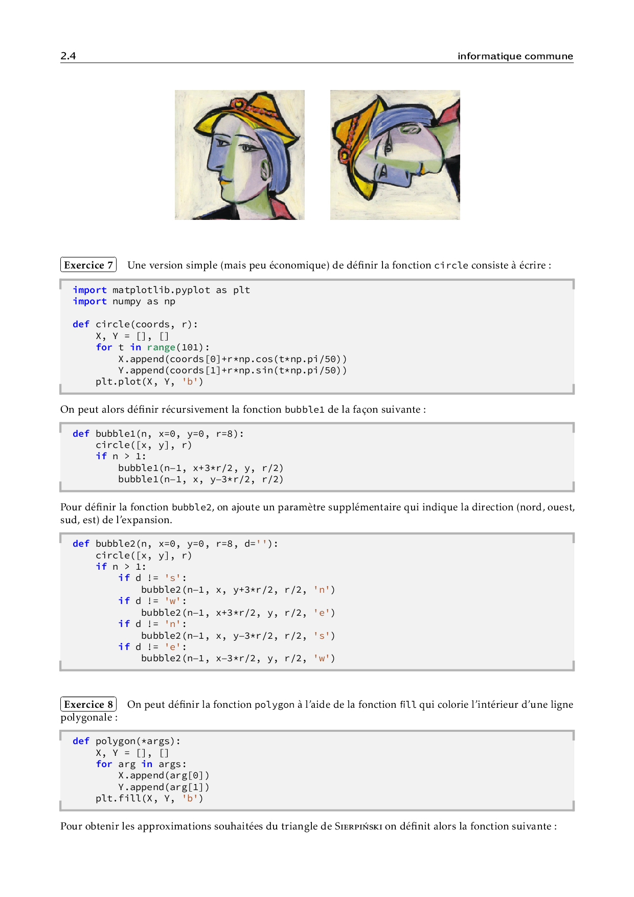 Programmation récursive - Corrigé des exercices - AlloSchool