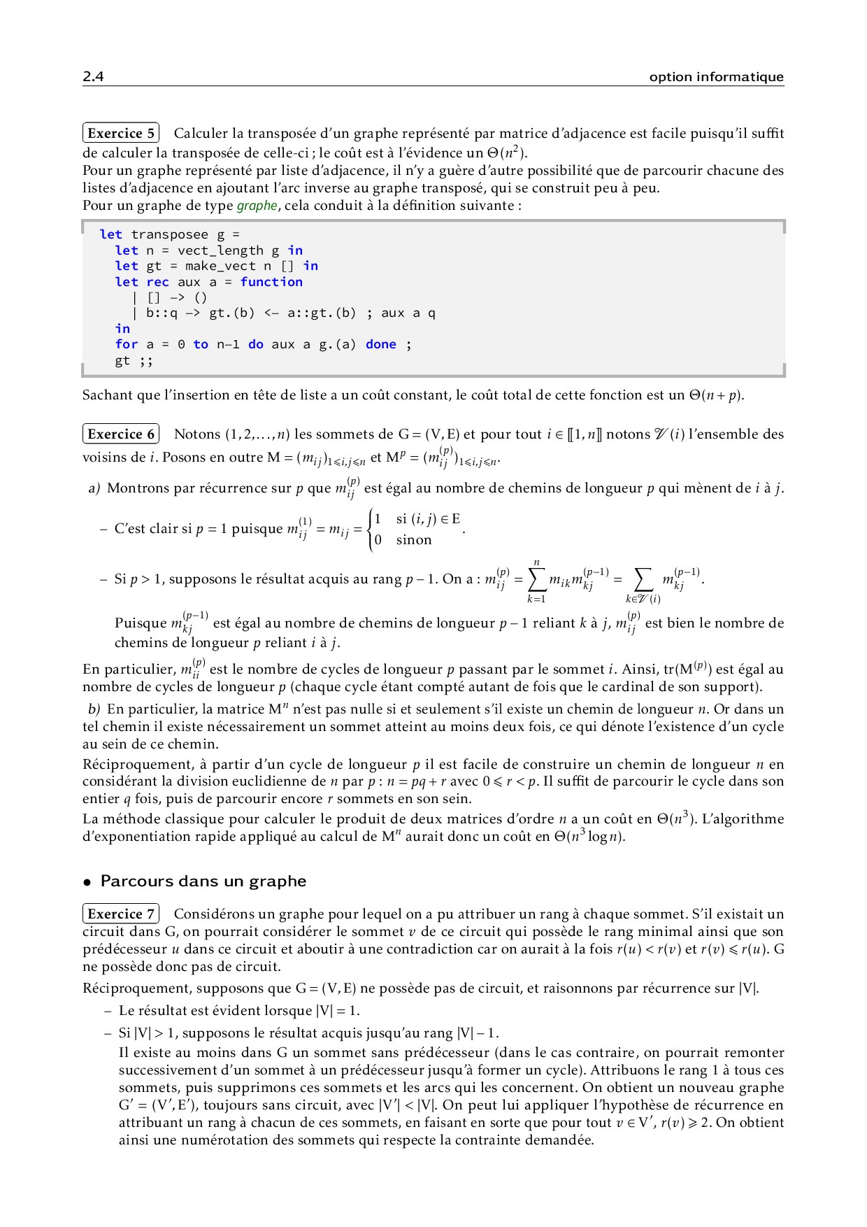 Graphes - Corrigé des exercices - AlloSchool