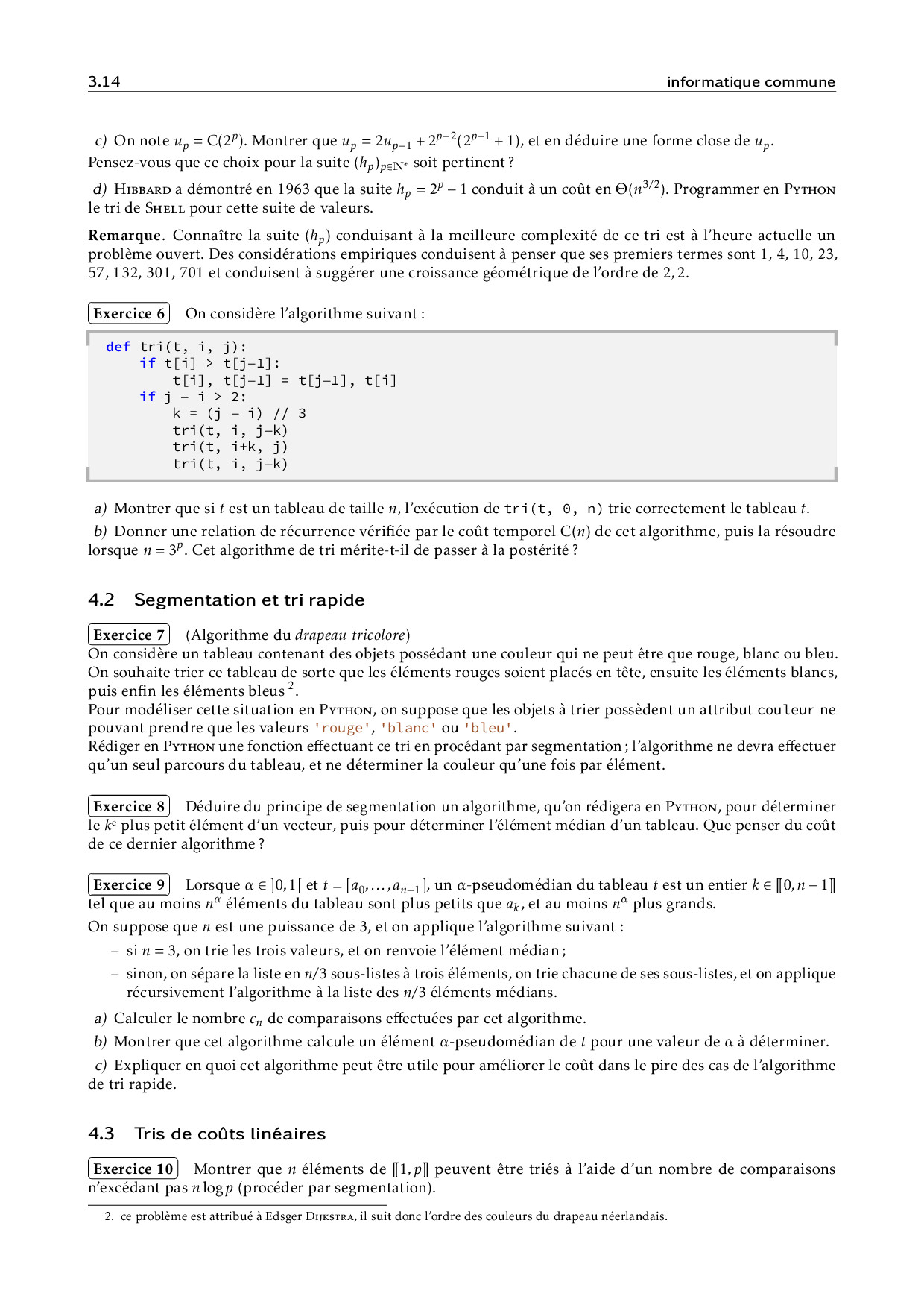 Algorithmes de tri - Cours et exercices - AlloSchool