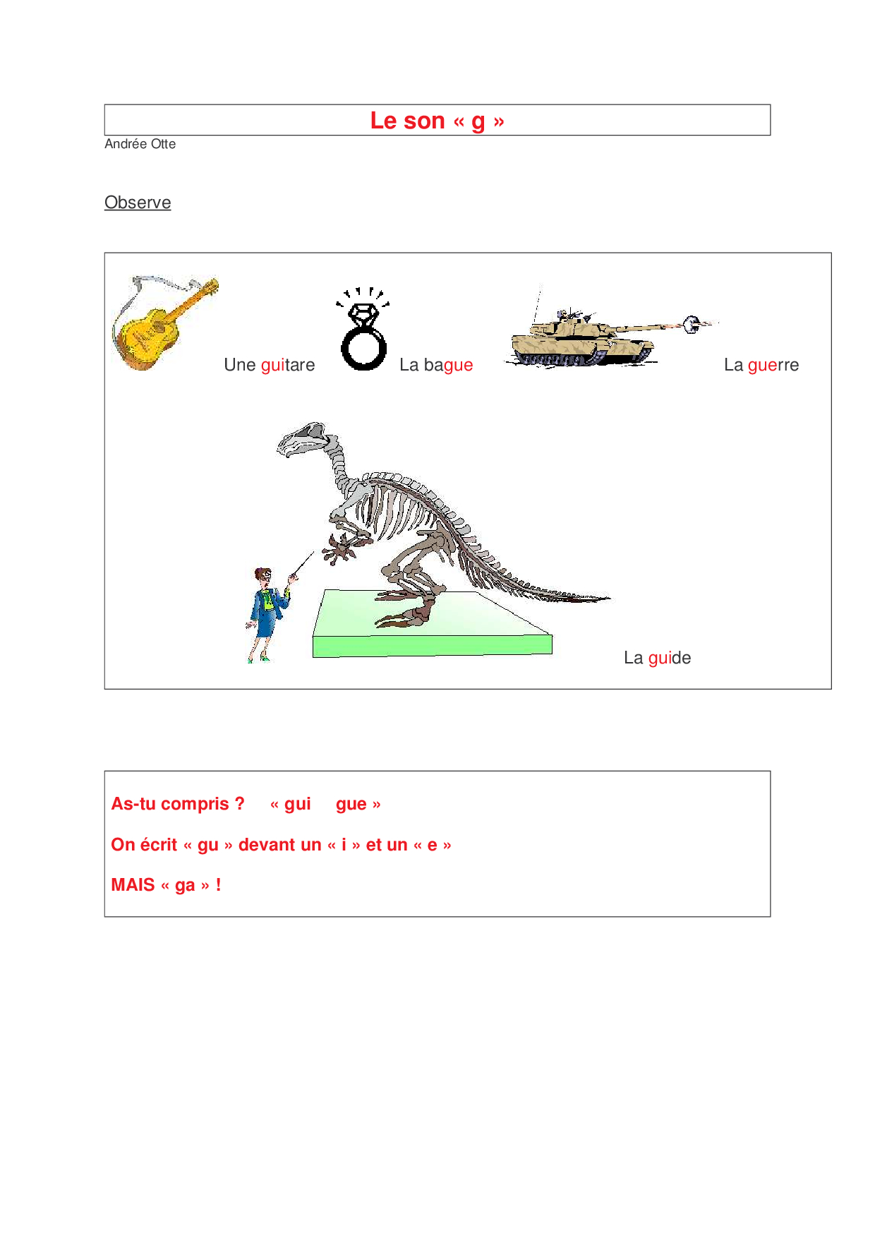 Le son [g] - AlloSchool