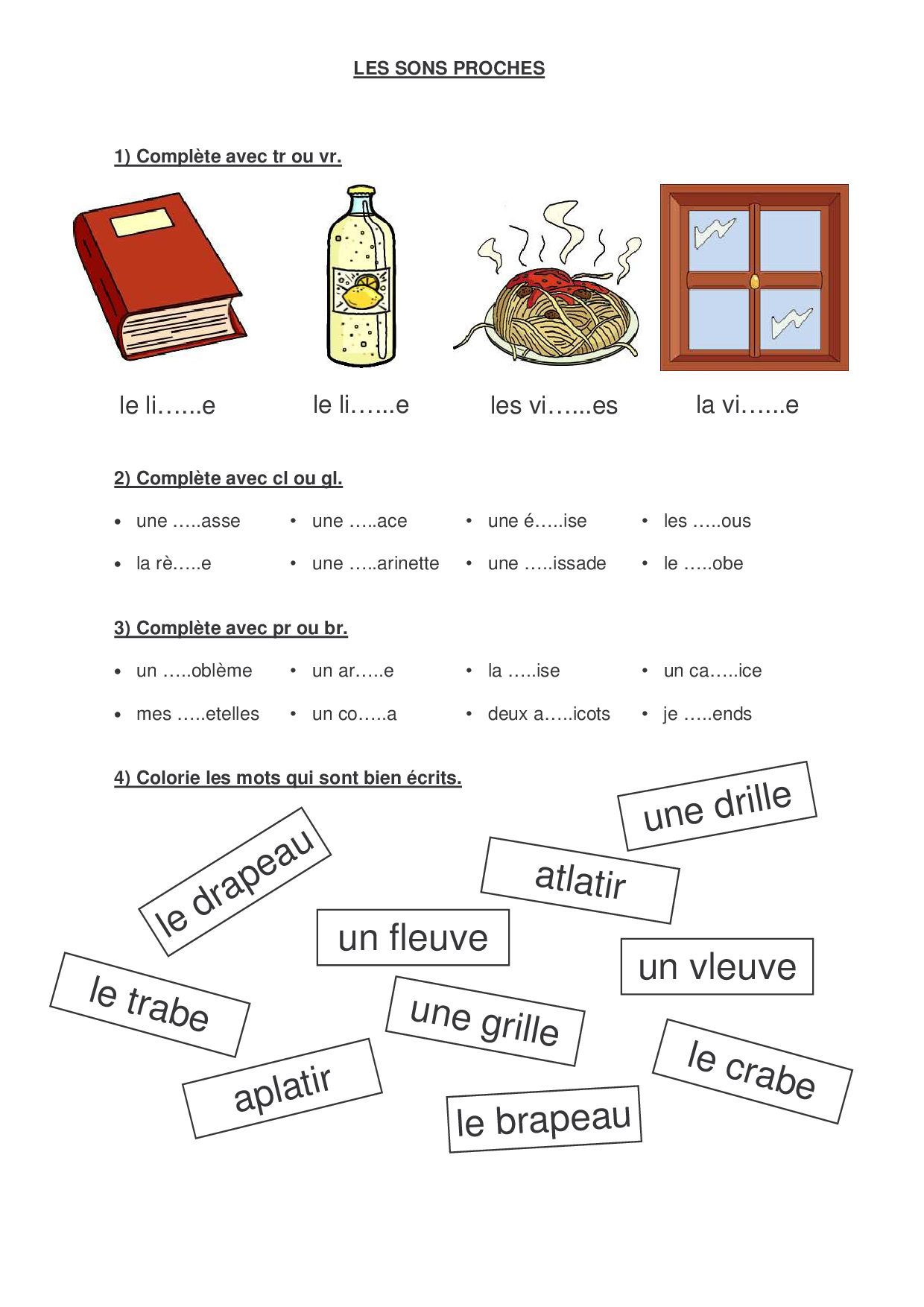 Les sons proches - exercices - AlloSchool
