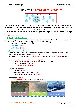 L'eau dans notre environnement - Cours 1 - AlloSchool