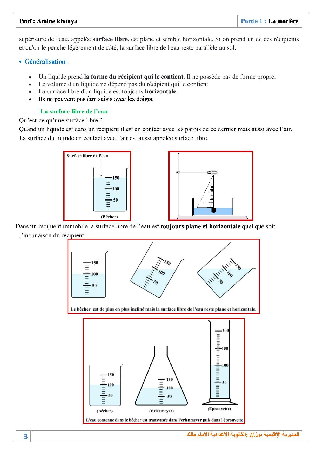 Les états physiques de la matière - Cours 1 - AlloSchool