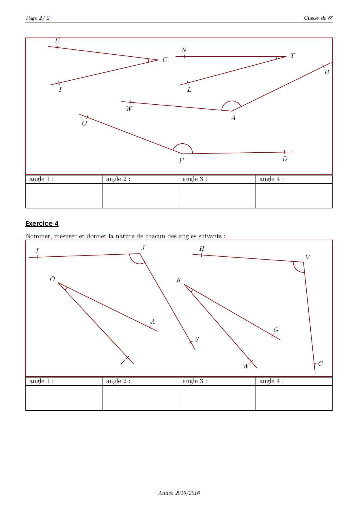 Mesure des angles - Série d'exercices 3 - AlloSchool