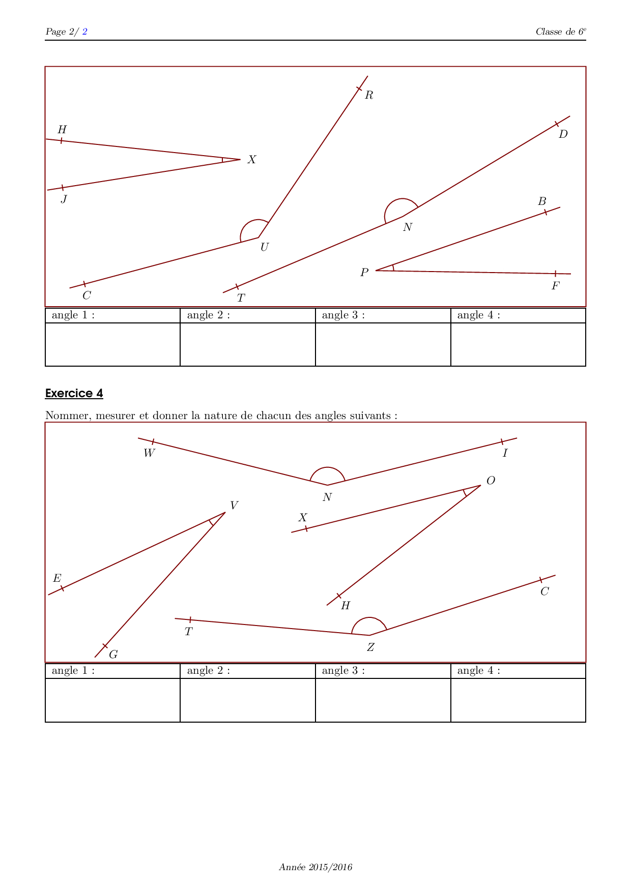 Mesure des angles - Série d'exercices 4 - AlloSchool