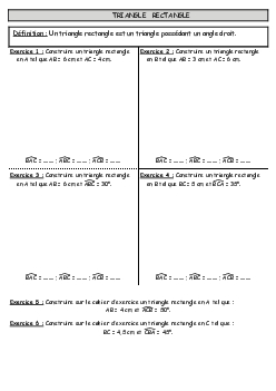 Triangle rectangle - Exercices - AlloSchool